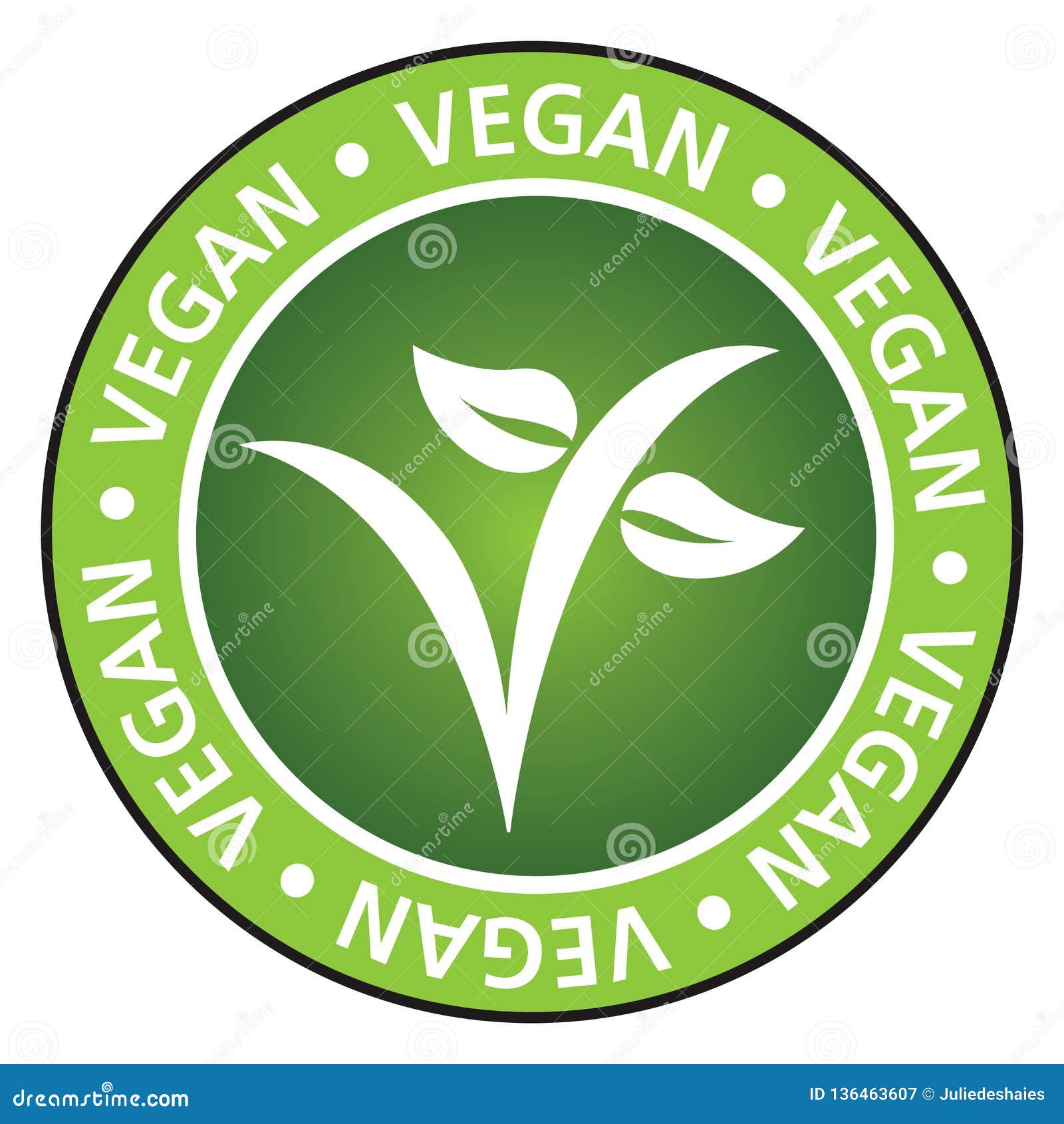 Símbolo Del Ejemplo Del Vector Del Vegano Ilustración del Vector ...