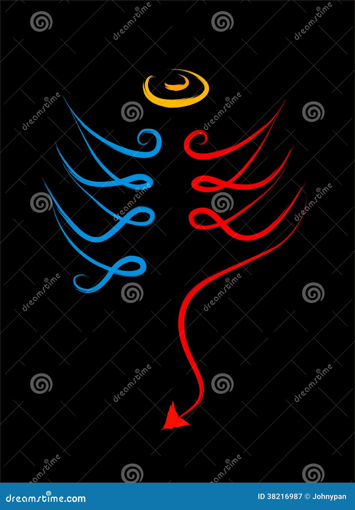 Símbolo Del El Bien Y El Mal Ilustración del Vector - Ilustración de ...