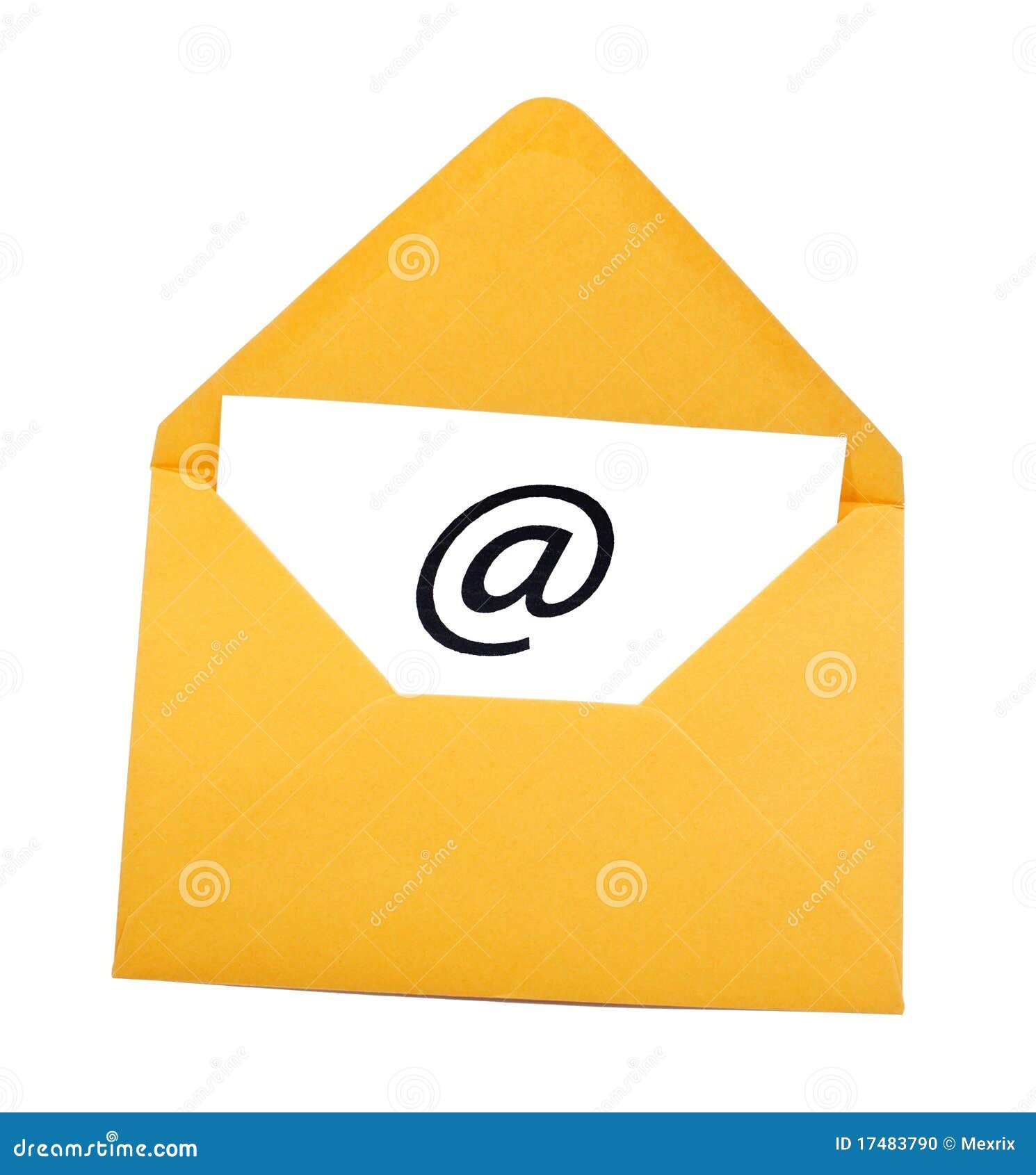 Símbolo Del Email En Sobre Amarillo Foto de archivo - Imagen de objeto ...