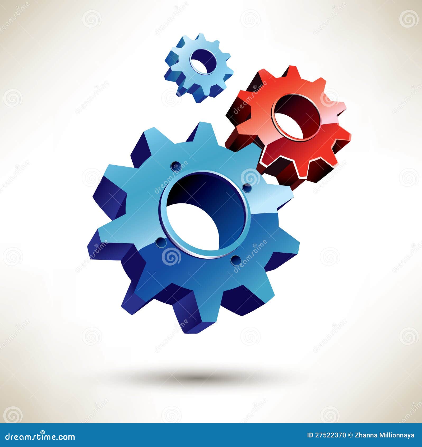 Símbolo del engranaje 3 d ilustración del vector. Ilustración de motor ...