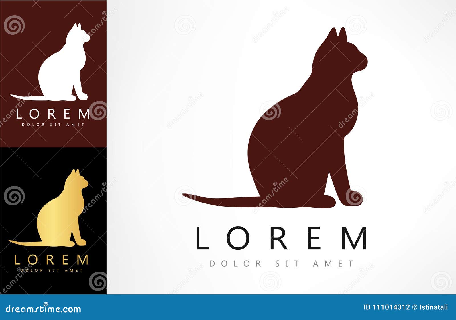 Símbolo Del Gato - Vector Del Logotipo Del Gatito Ilustración del ...