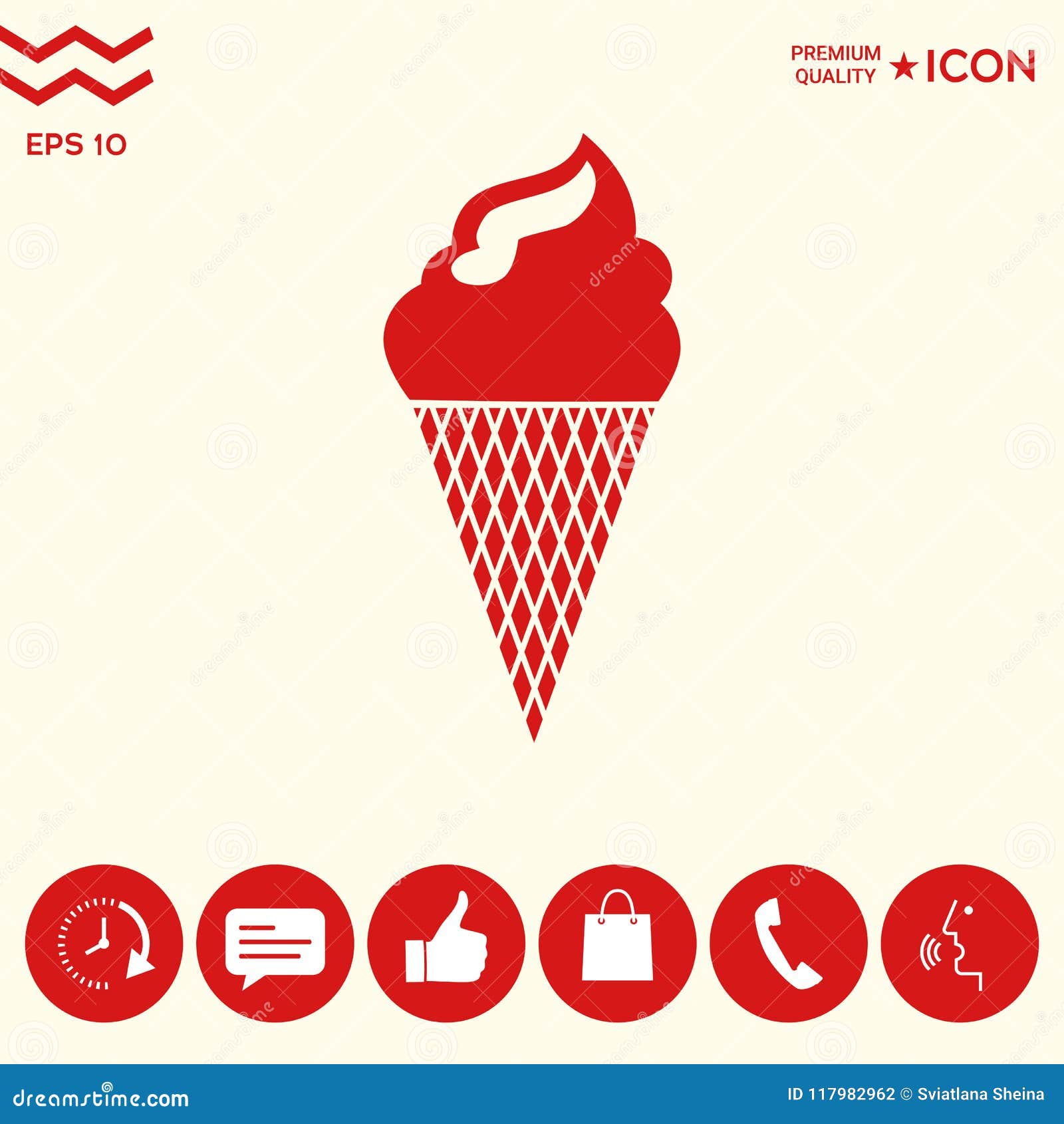 Símbolo del helado ilustración del vector. Ilustración de objeto ...