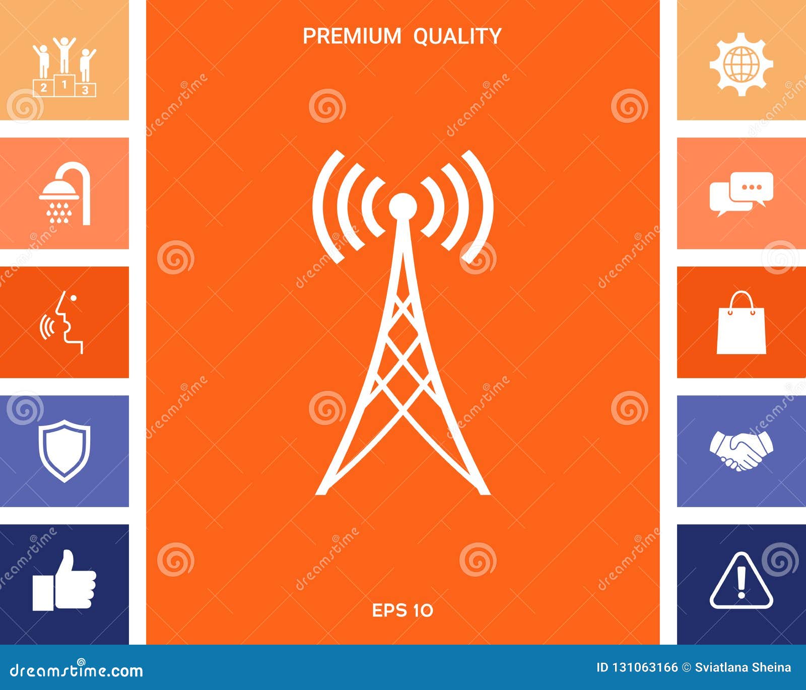 Símbolo Del Icono De La Antena Ilustración del Vector - Ilustración de ...