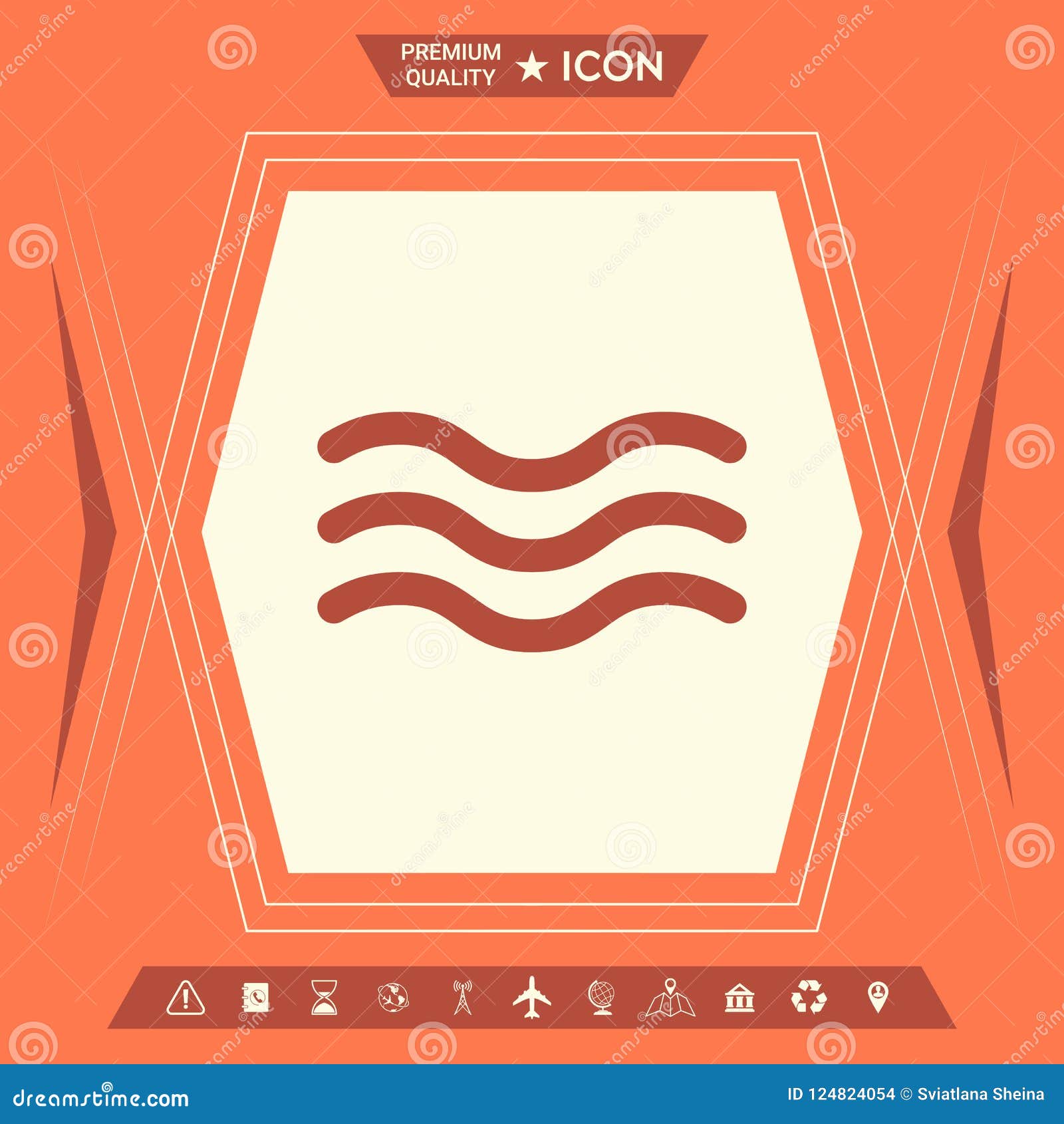 Símbolo Del Icono De La Onda Ilustración del Vector - Ilustración de ...