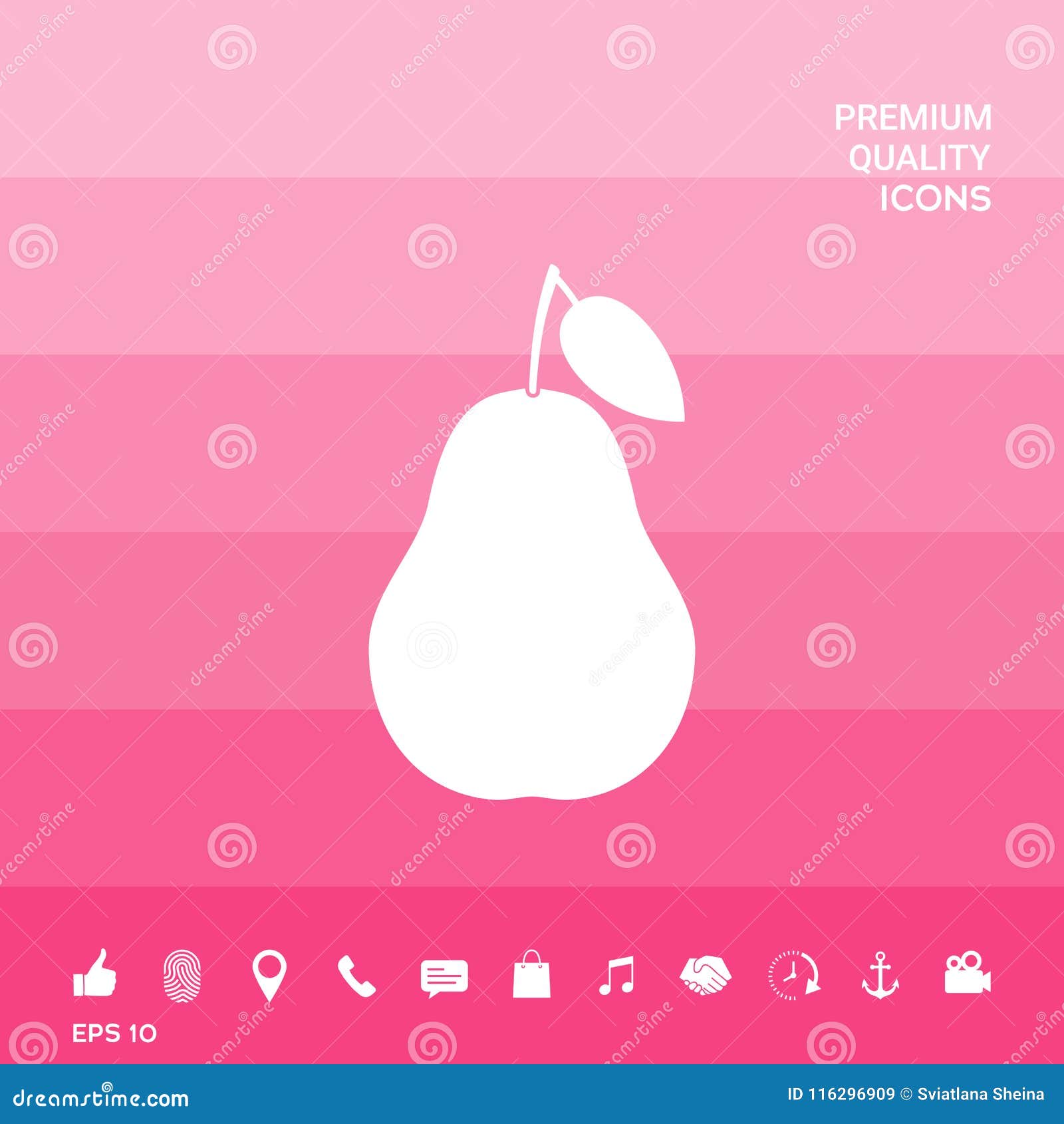 Símbolo Del Icono De La Pera Ilustración del Vector - Ilustración de ...