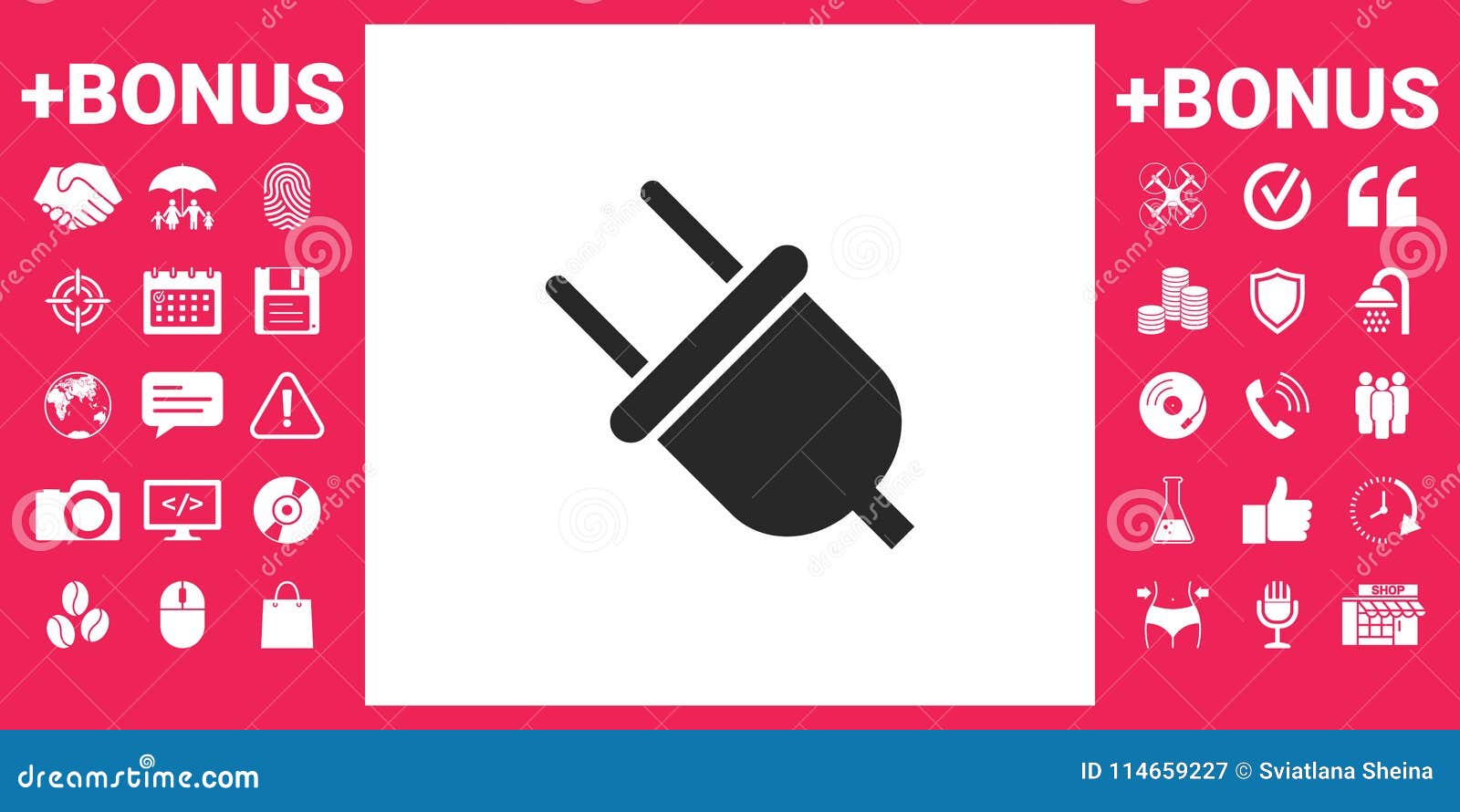 Símbolo Del Icono Del Enchufe Fotografía editorial - Ilustración de ...