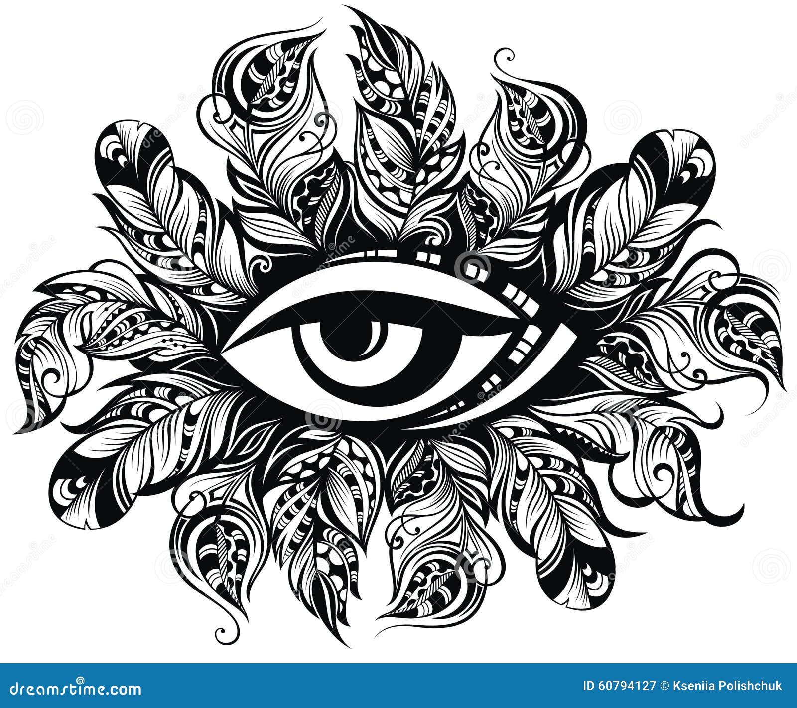 Símbolo del ojo ilustración del vector. Ilustración de decorativo ...