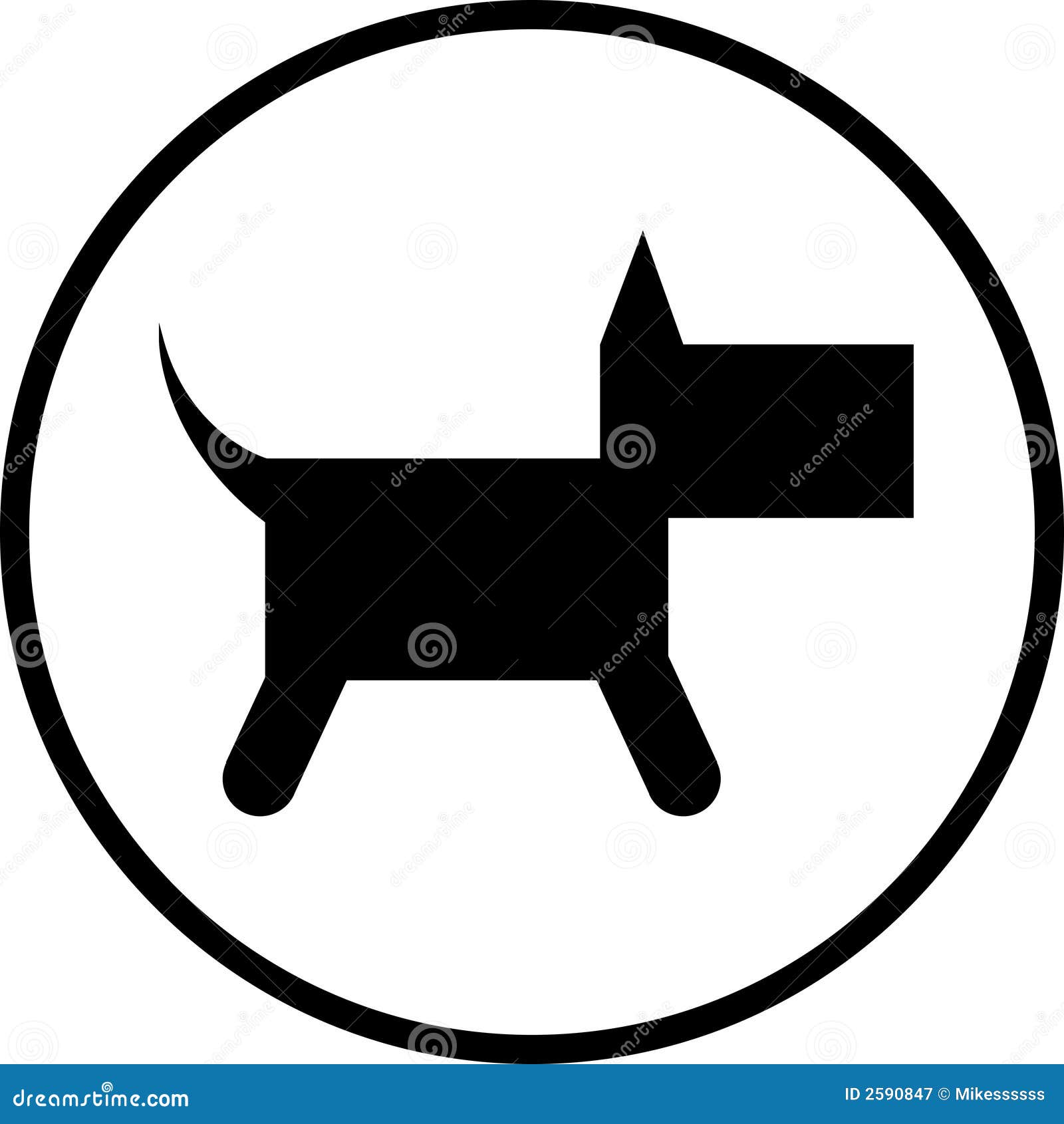 Símbolo del perro ilustración del vector. Ilustración de bozal - 2590847