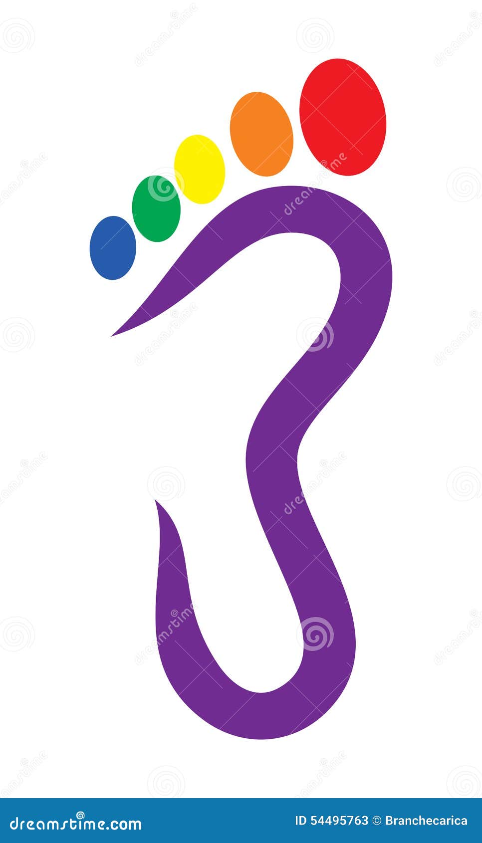 Símbolo del pie stock de ilustración. Ilustración de ambiente - 54495763