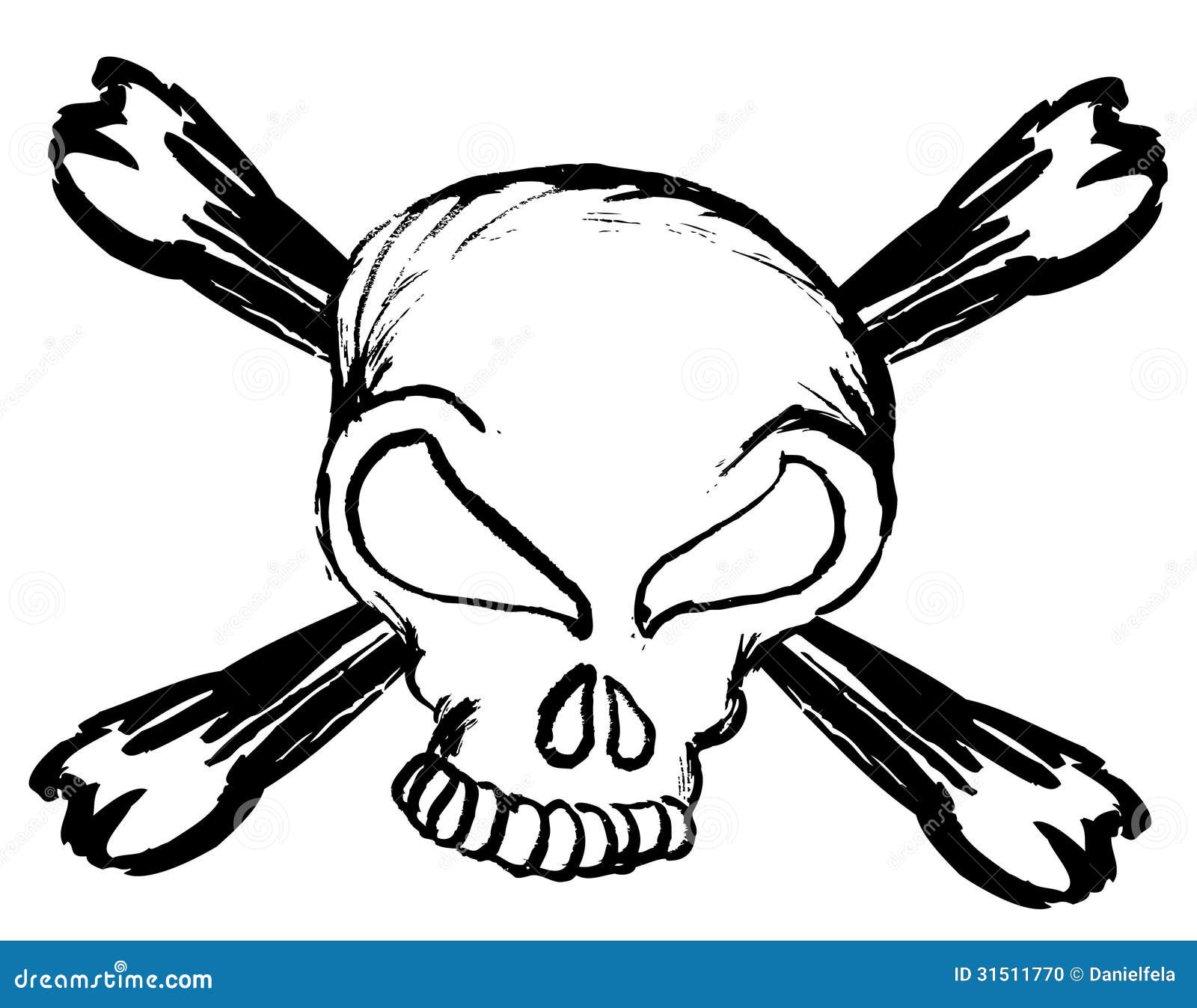 Símbolo del pirata ilustración del vector. Ilustración de pintada ...