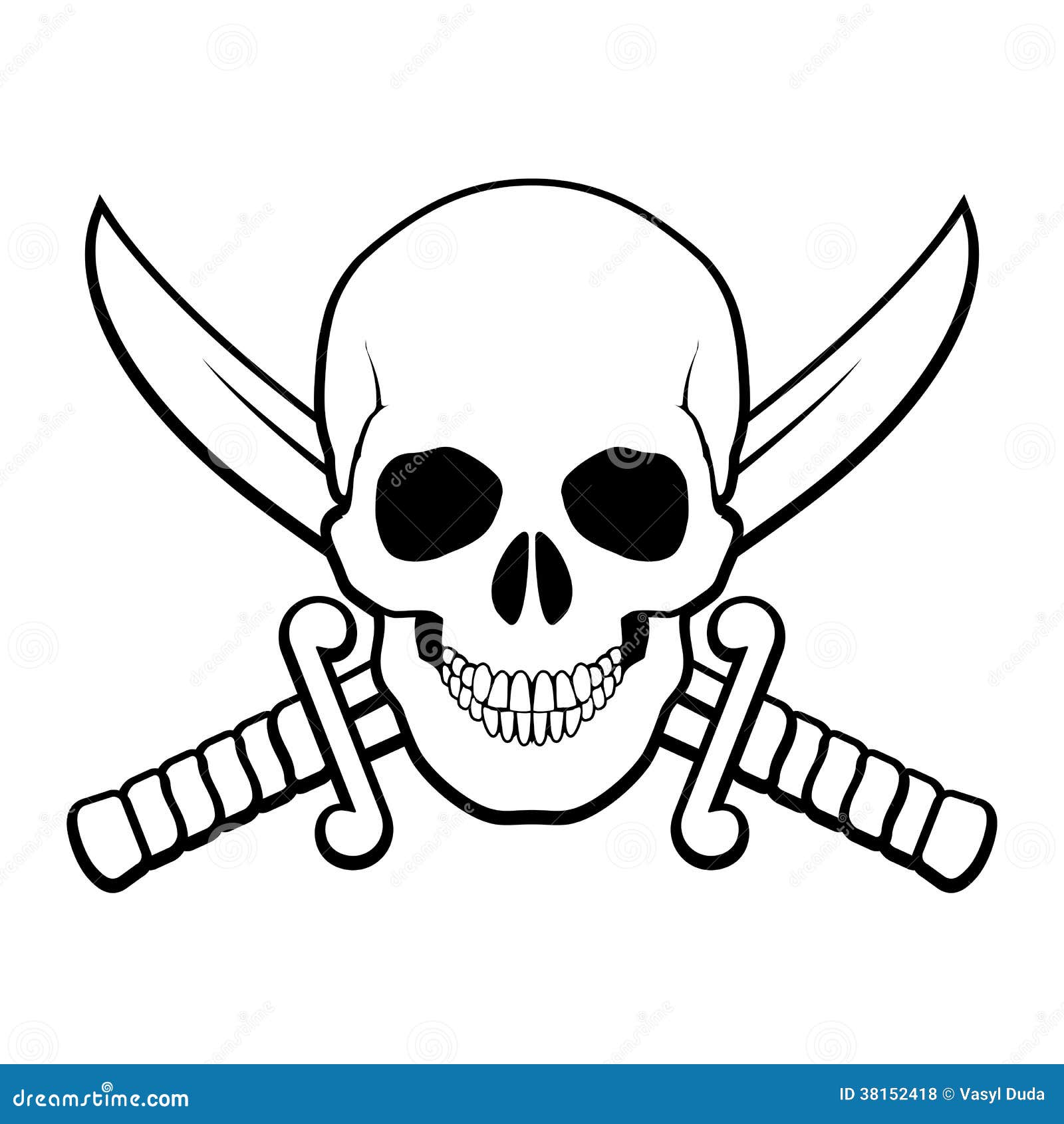 Símbolo del pirata ilustración del vector. Ilustración de rollo - 38152418