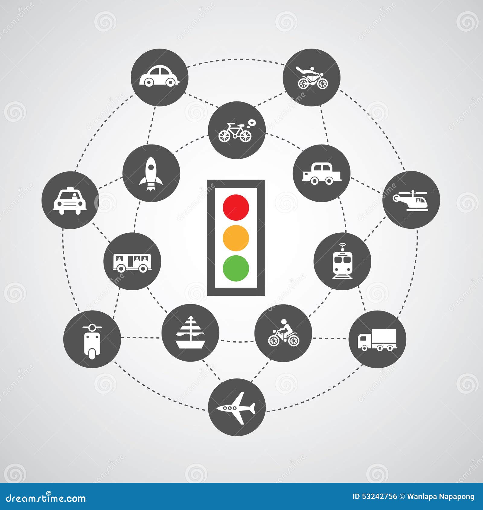 Símbolo del tráfico stock de ilustración. Ilustración de calle - 53242756
