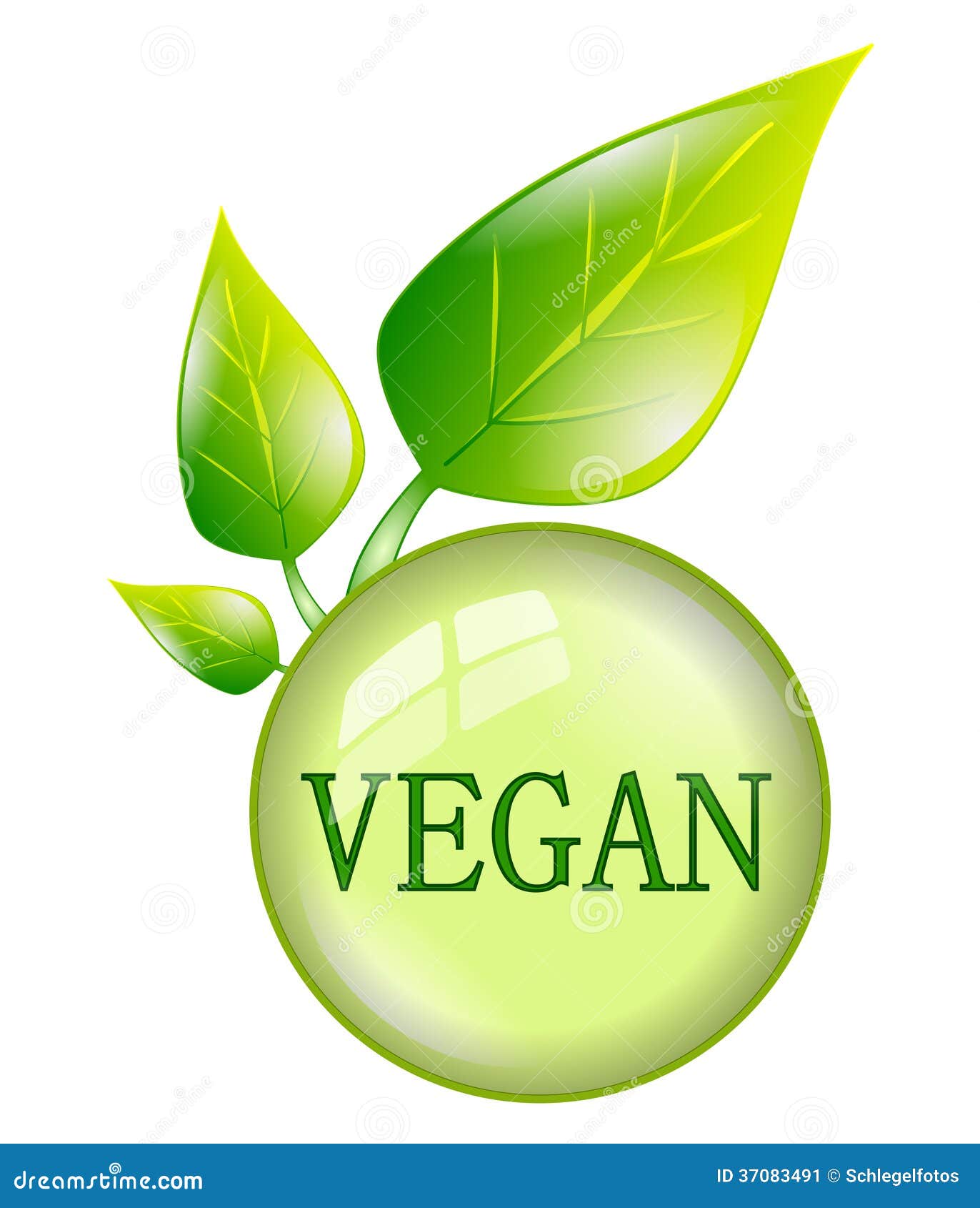 Símbolo del vegano aislado stock de ilustración. Ilustración de ...