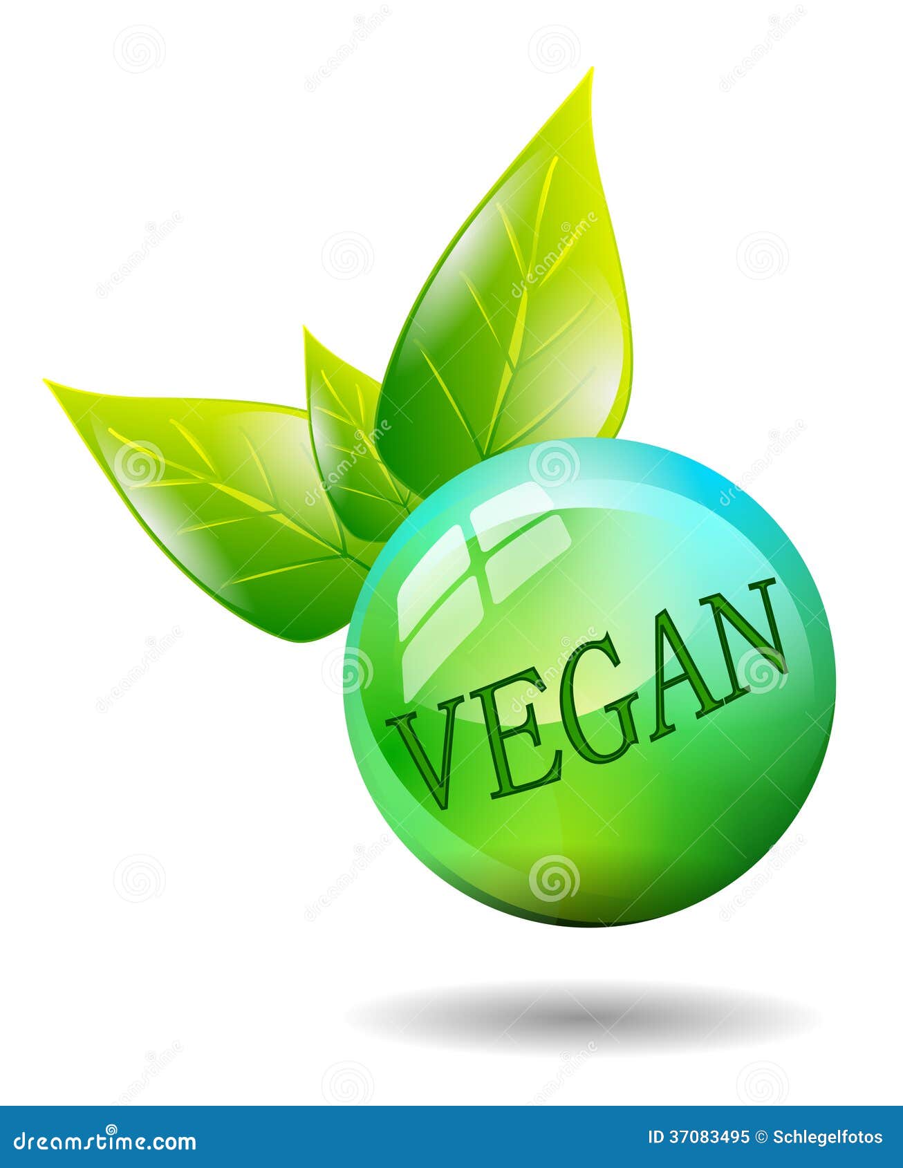 Símbolo del vegano aislado stock de ilustración. Ilustración de planta ...