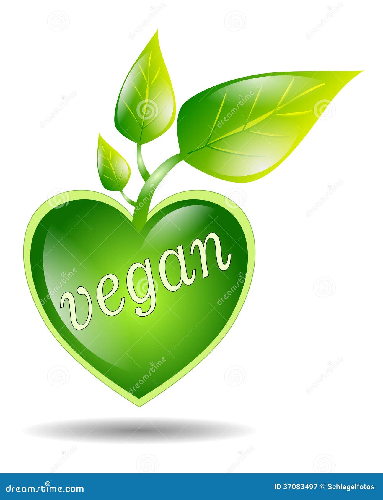 Símbolo del vegano aislado stock de ilustración. Ilustración de cubo ...