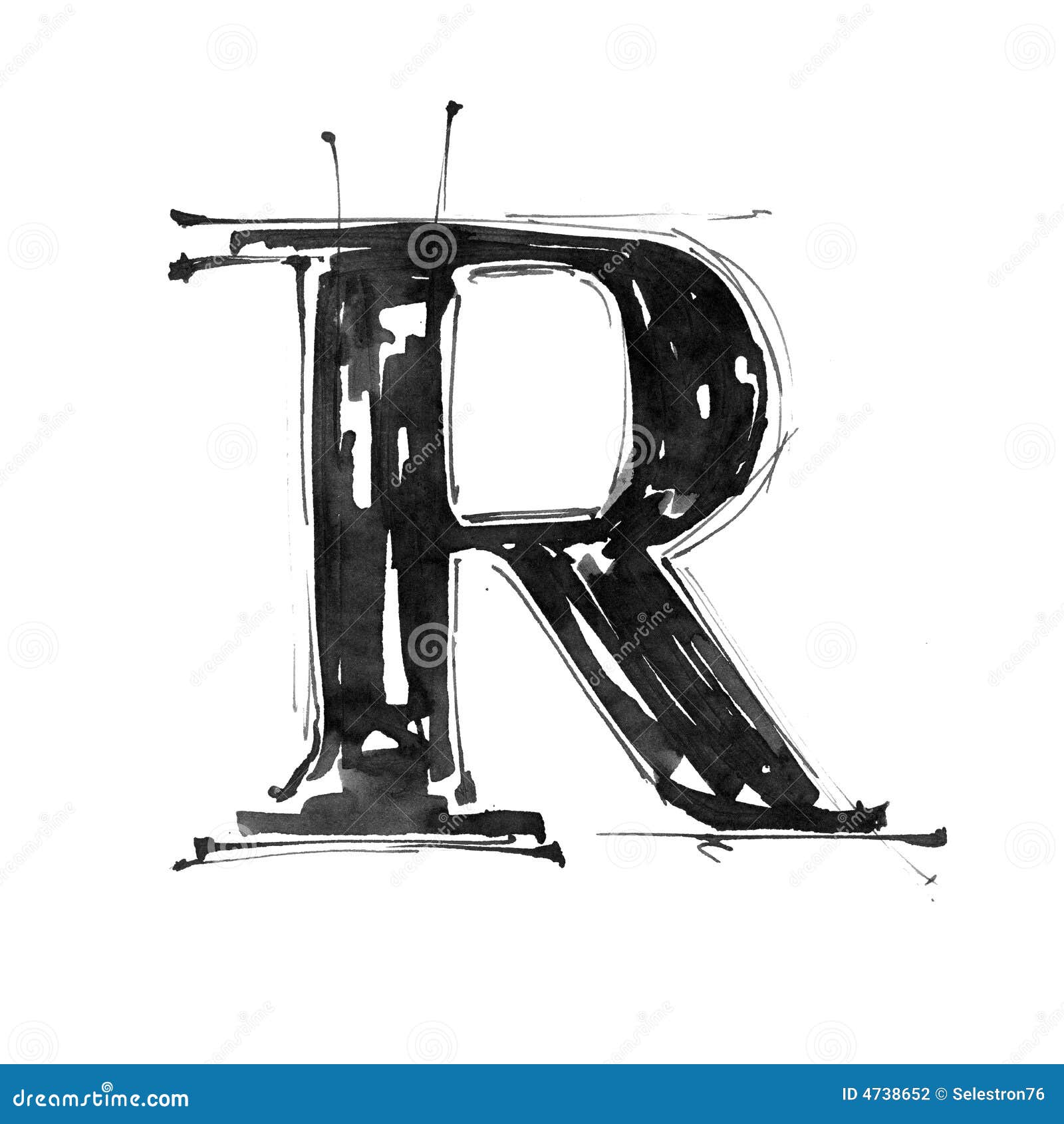 Símbolo Do Alfabeto - Letra R Ilustração Stock - Ilustração de texto ...