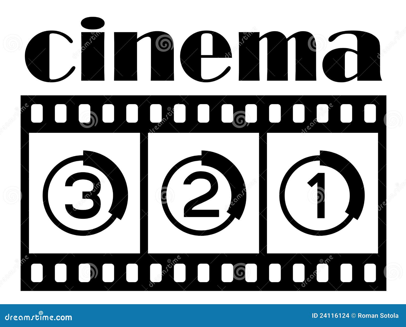 Símbolo do cinema ilustração do vetor. Ilustração de três - 24116124