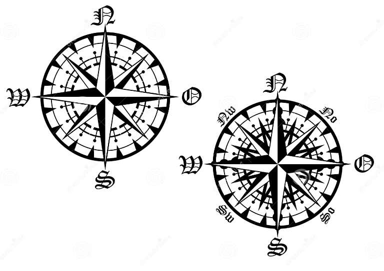 Símbolo do compasso ilustração do vetor. Ilustração de seta - 19358626