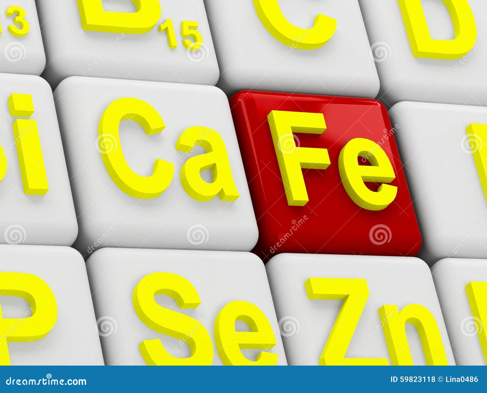 Símbolo Do Elemento Do Ferro Ilustração Stock - Ilustração de ...