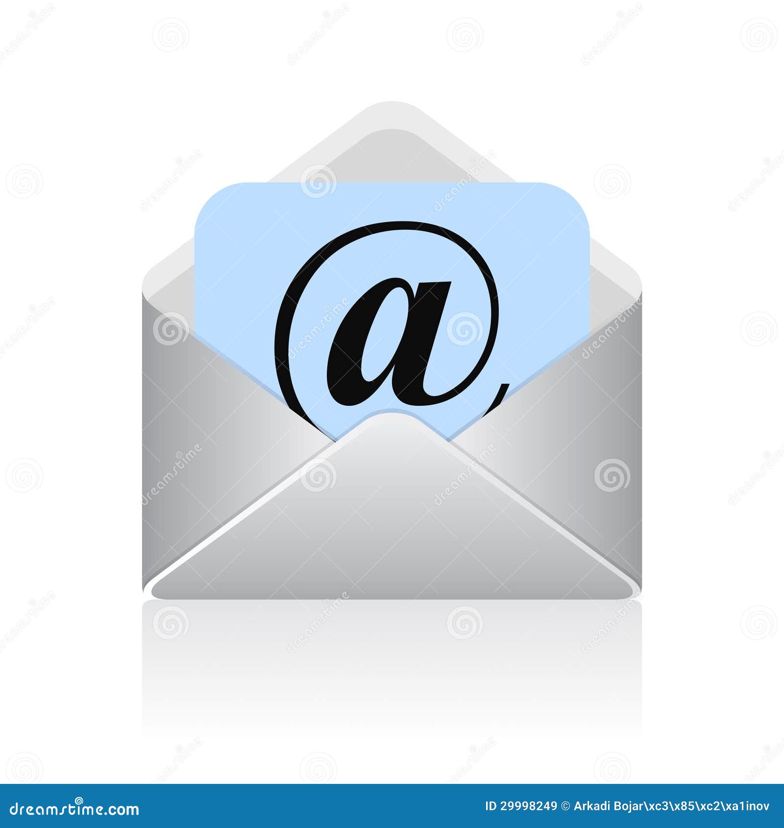 Símbolo do email do vetor ilustração do vetor. Ilustração de envelope ...