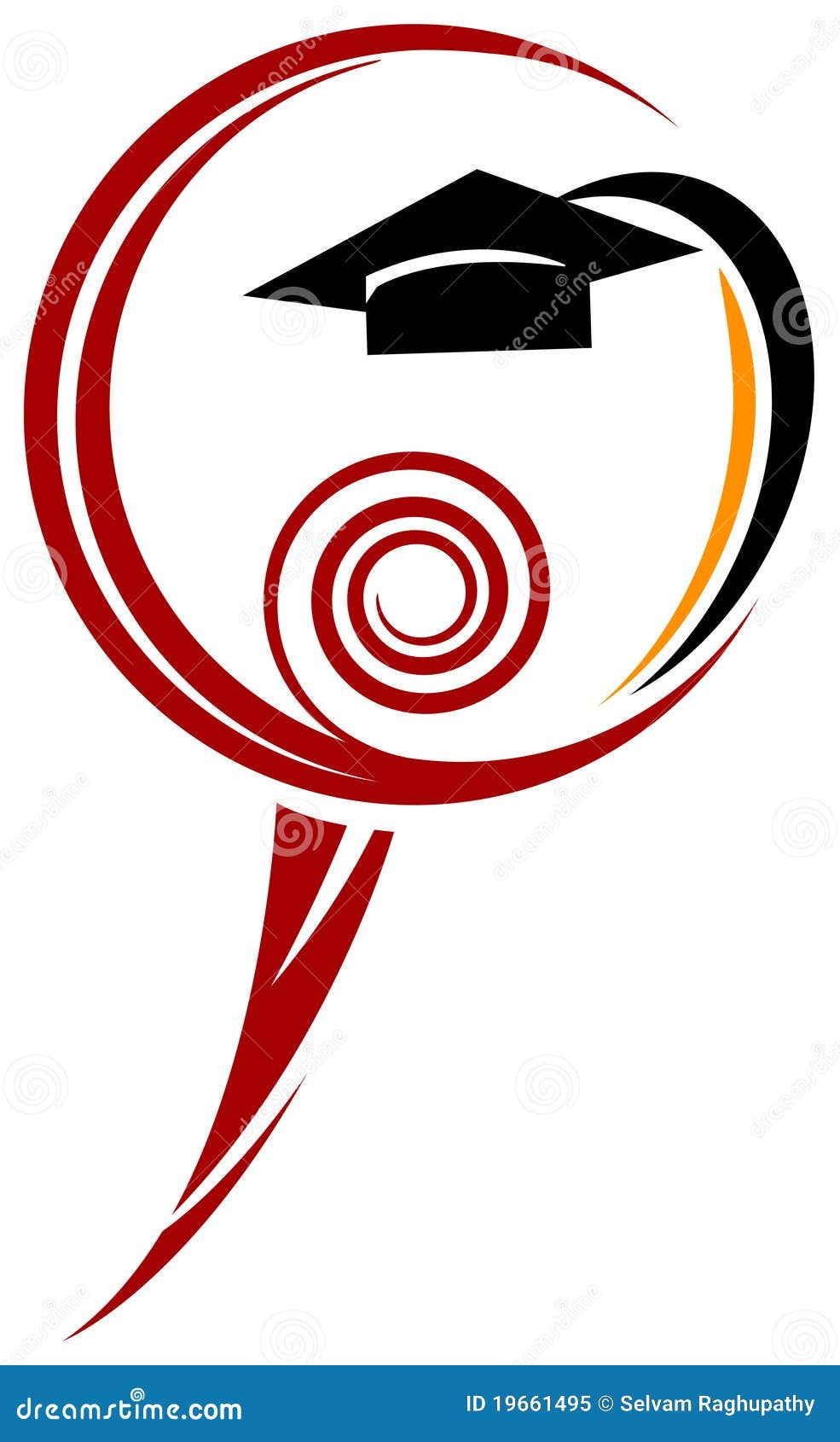 Símbolo do estudante ilustração do vetor. Ilustração de graduado - 19661495