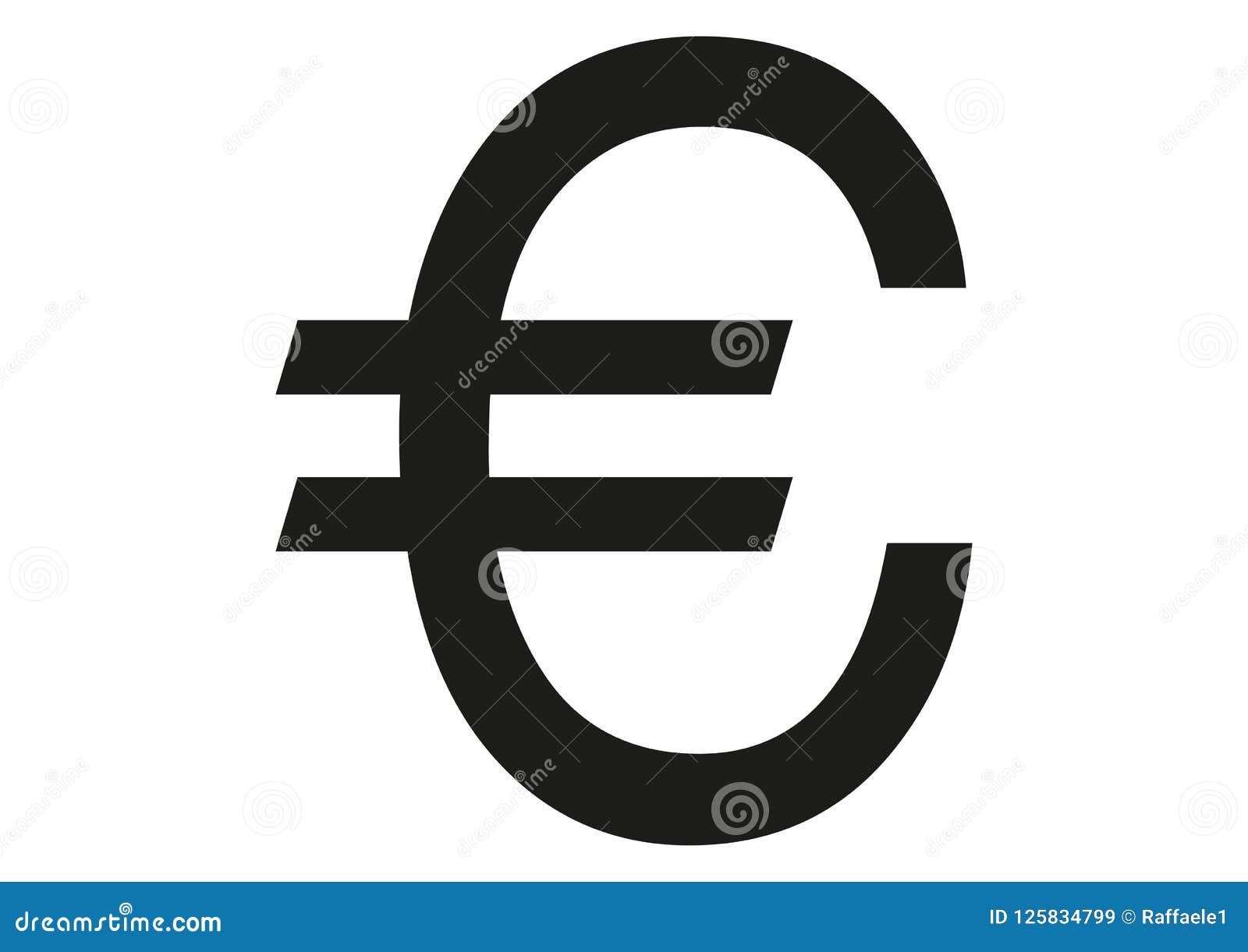 Símbolo Do Euro Isolado, Com Fundo Branco Ilustração do Vetor ...