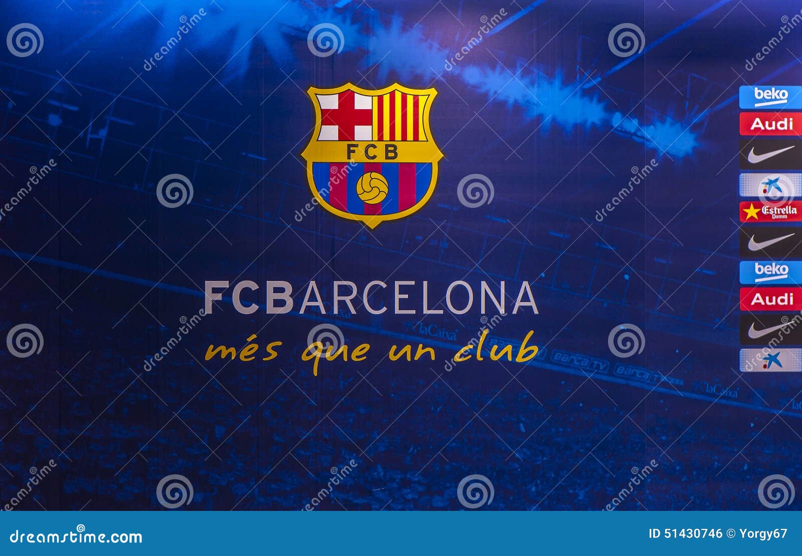 Símbolo do FC Barcelona foto editorial. Imagem de esporte - 51430746