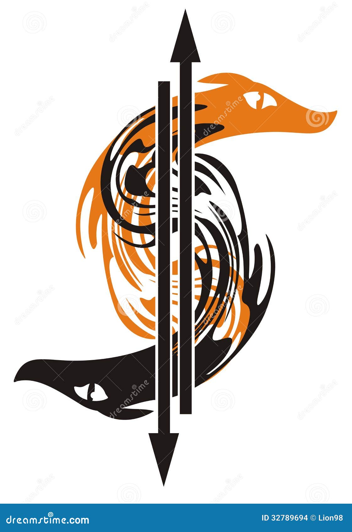 Símbolo do Fox ilustração do vetor. Ilustração de animal - 32789694