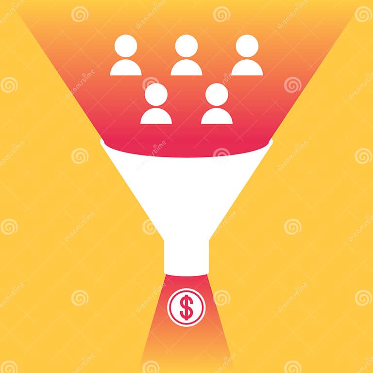 Símbolo Do Funil Da Conversão Ilustração do Vetor - Ilustração de ...