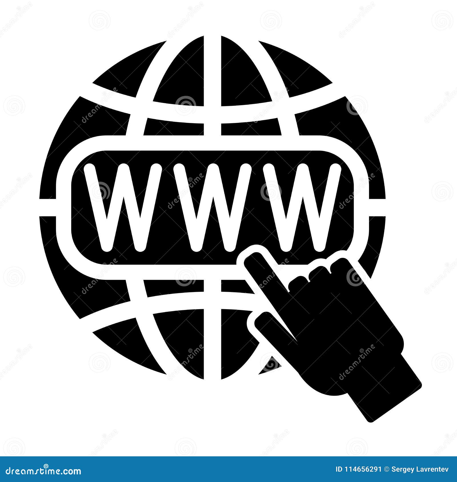 Símbolo Do Internet, Do Globo E Do Cursor Ilustração do Vetor ...