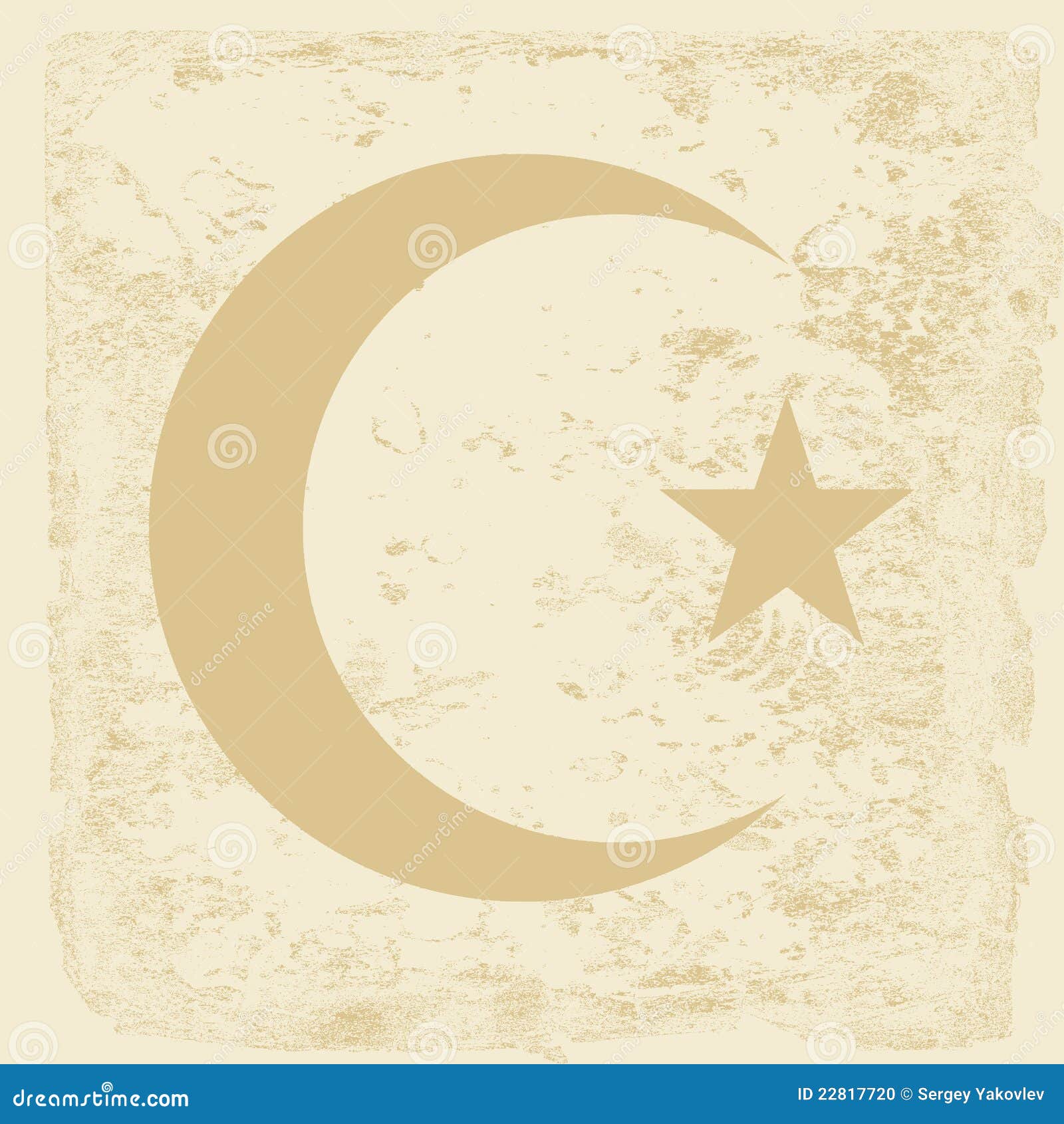 Símbolo do Islão ilustração do vetor. Ilustração de queimado - 22817720