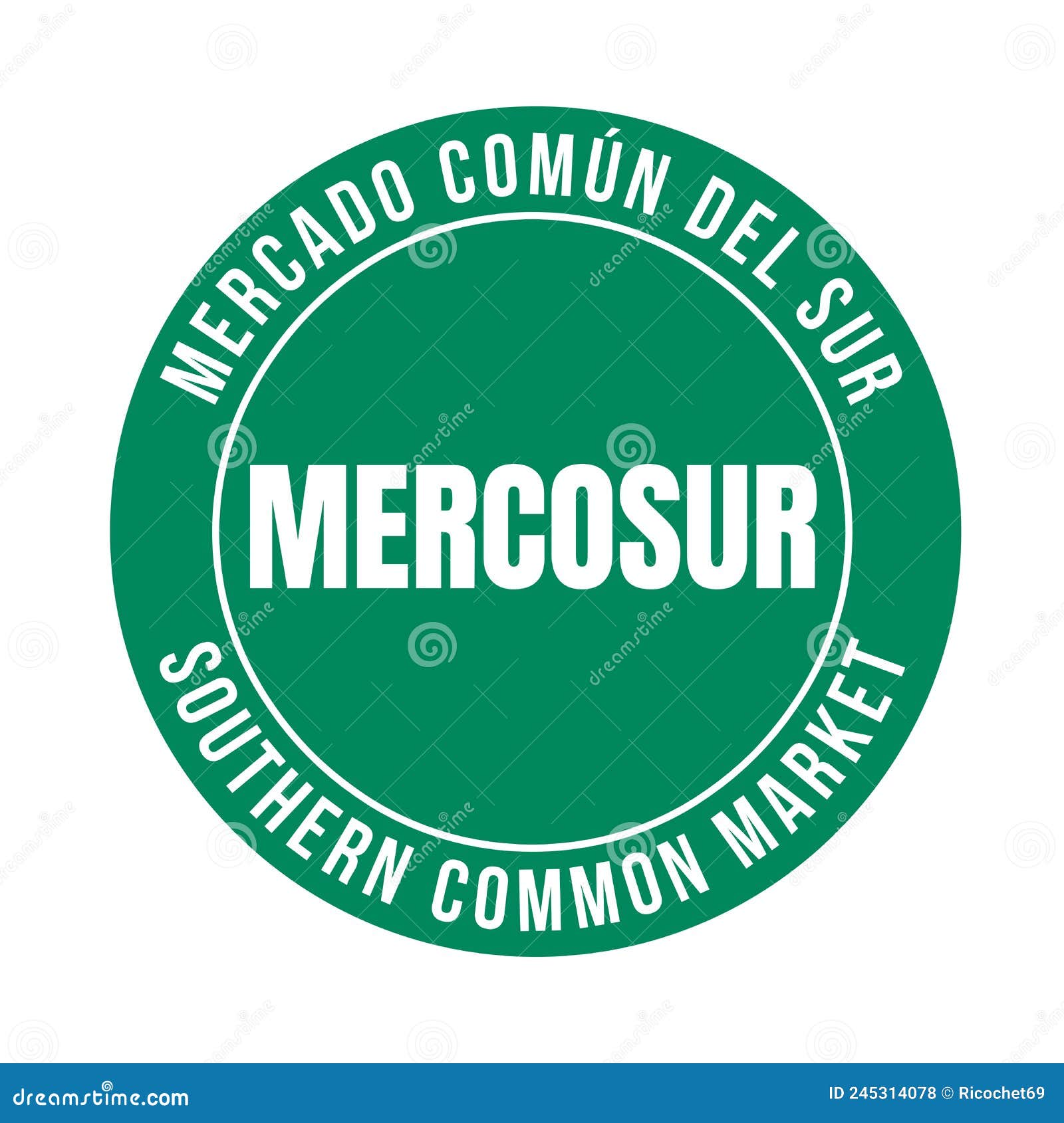 Símbolo Do Mercado Comum Do Mercosul Ilustração Stock - Ilustração de ...