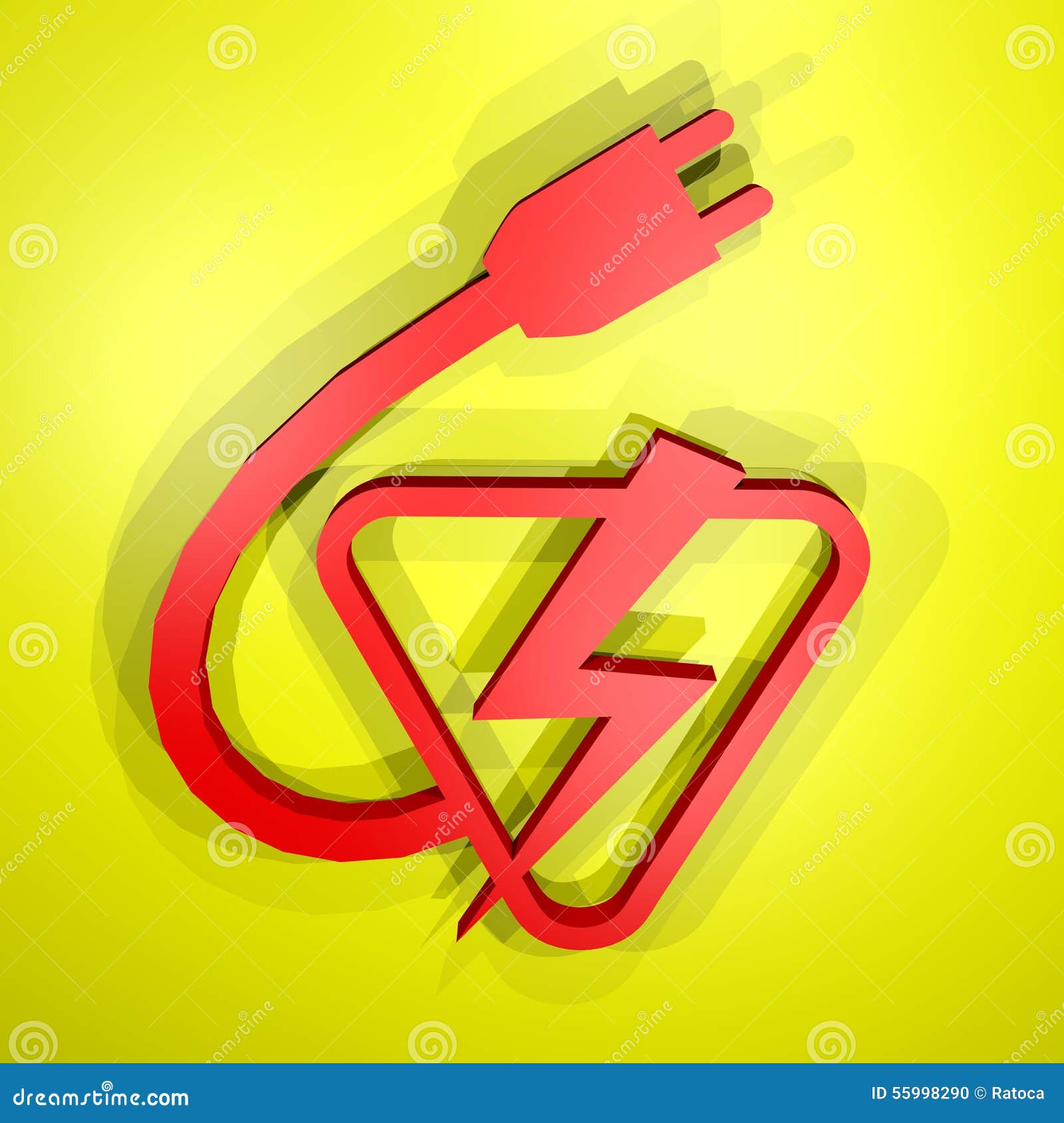 Símbolo do poder ilustração stock. Ilustração de relâmpago - 55998290