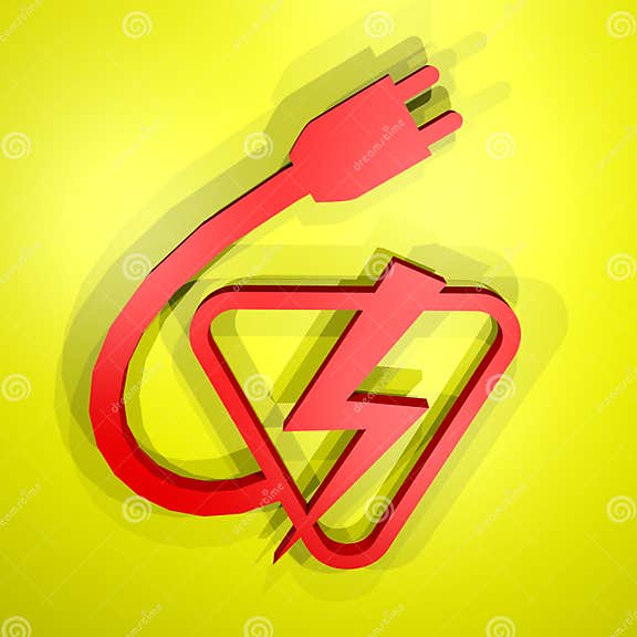 Símbolo do poder ilustração stock. Ilustração de relâmpago - 55998290