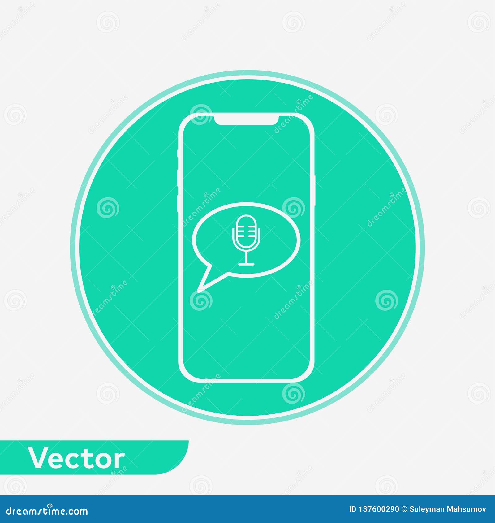 Símbolo Do Sinal Do ícone Do Vetor Da Mensagem Da Voz Ilustração do ...