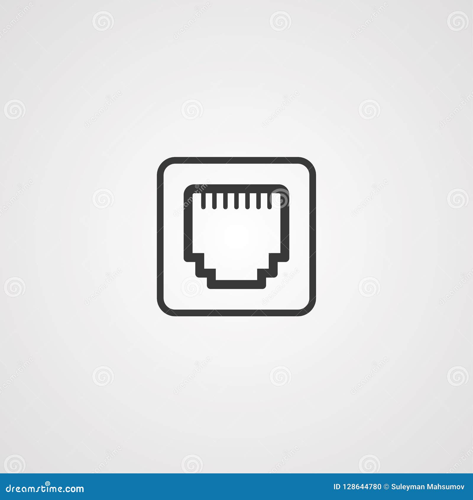 Símbolo Do Sinal Do ícone Do Vetor Da Porta Ethernet Ilustração do ...