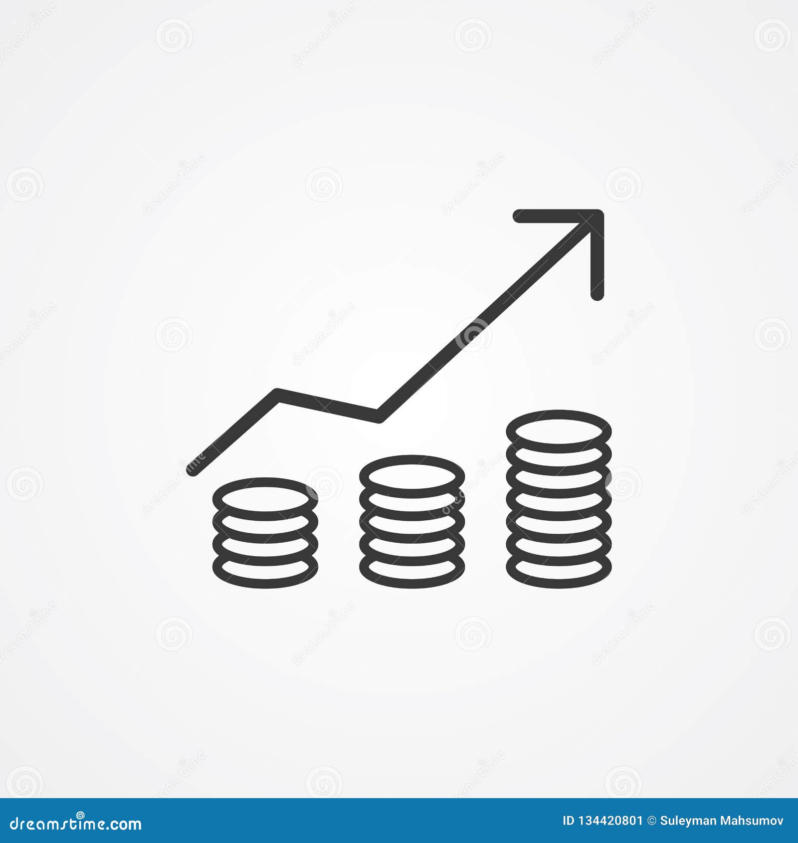 Símbolo Do Sinal Do ícone Do Vetor Do Rendimento Ilustração do Vetor ...