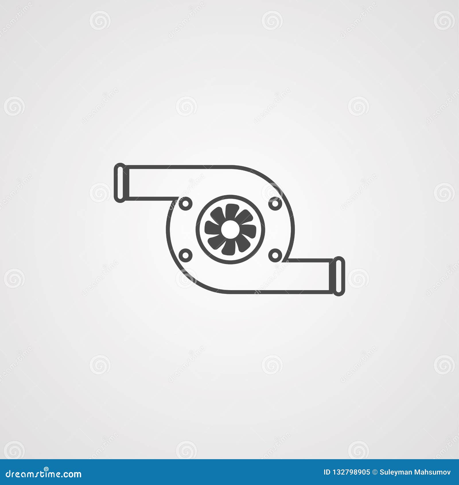 Símbolo Do Sinal Do ícone Do Vetor Do Turbocompressor Ilustração do ...