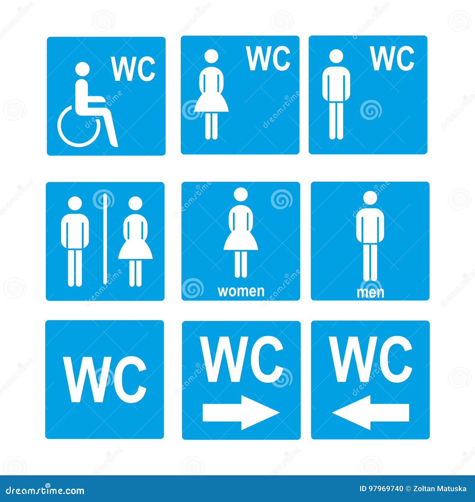 Símbolo Do Sinal Do ícone Do Toalete Do WC Ilustração do Vetor ...