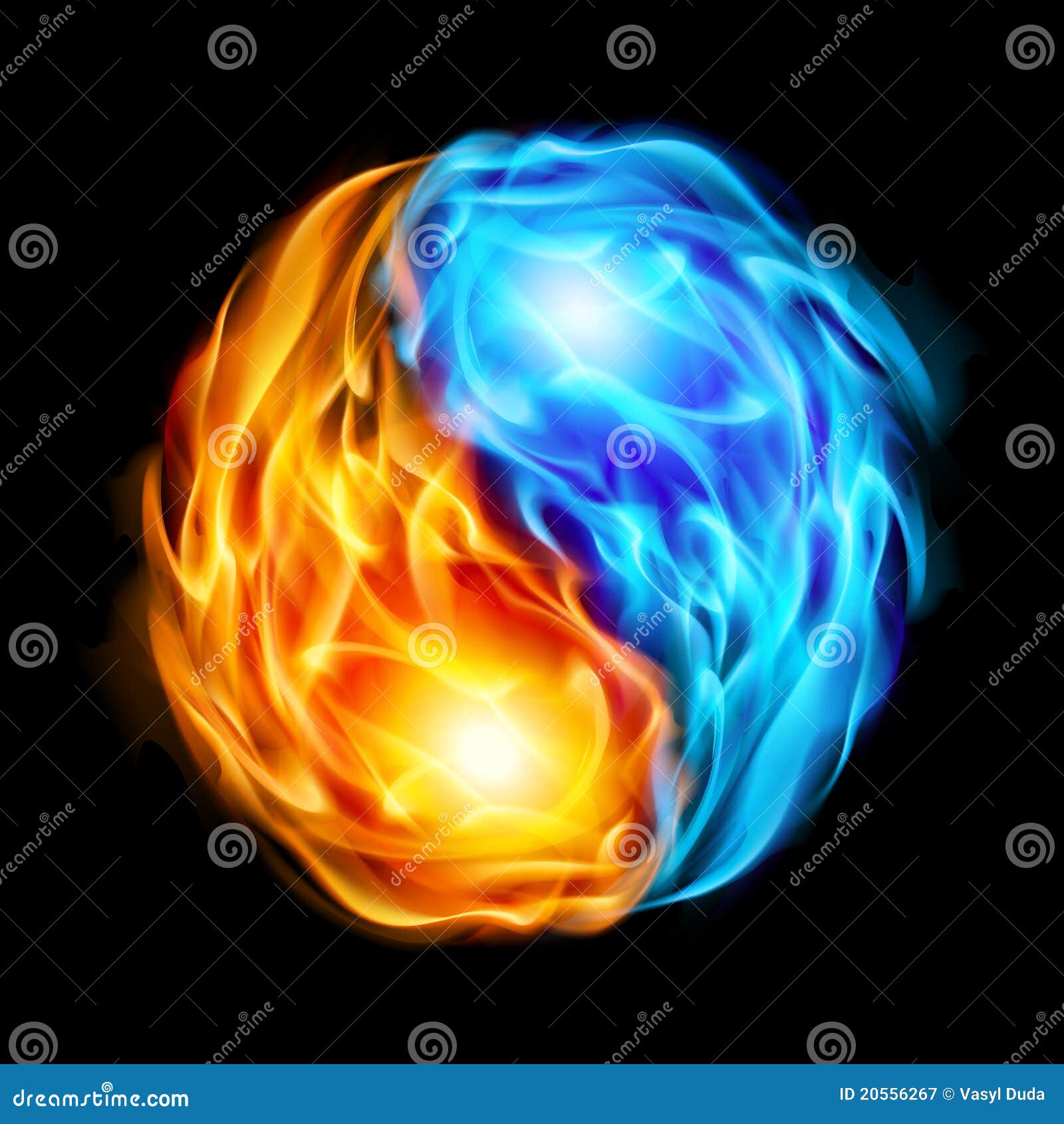 Símbolo do yin e do yang ilustração do vetor. Ilustração de espiral ...