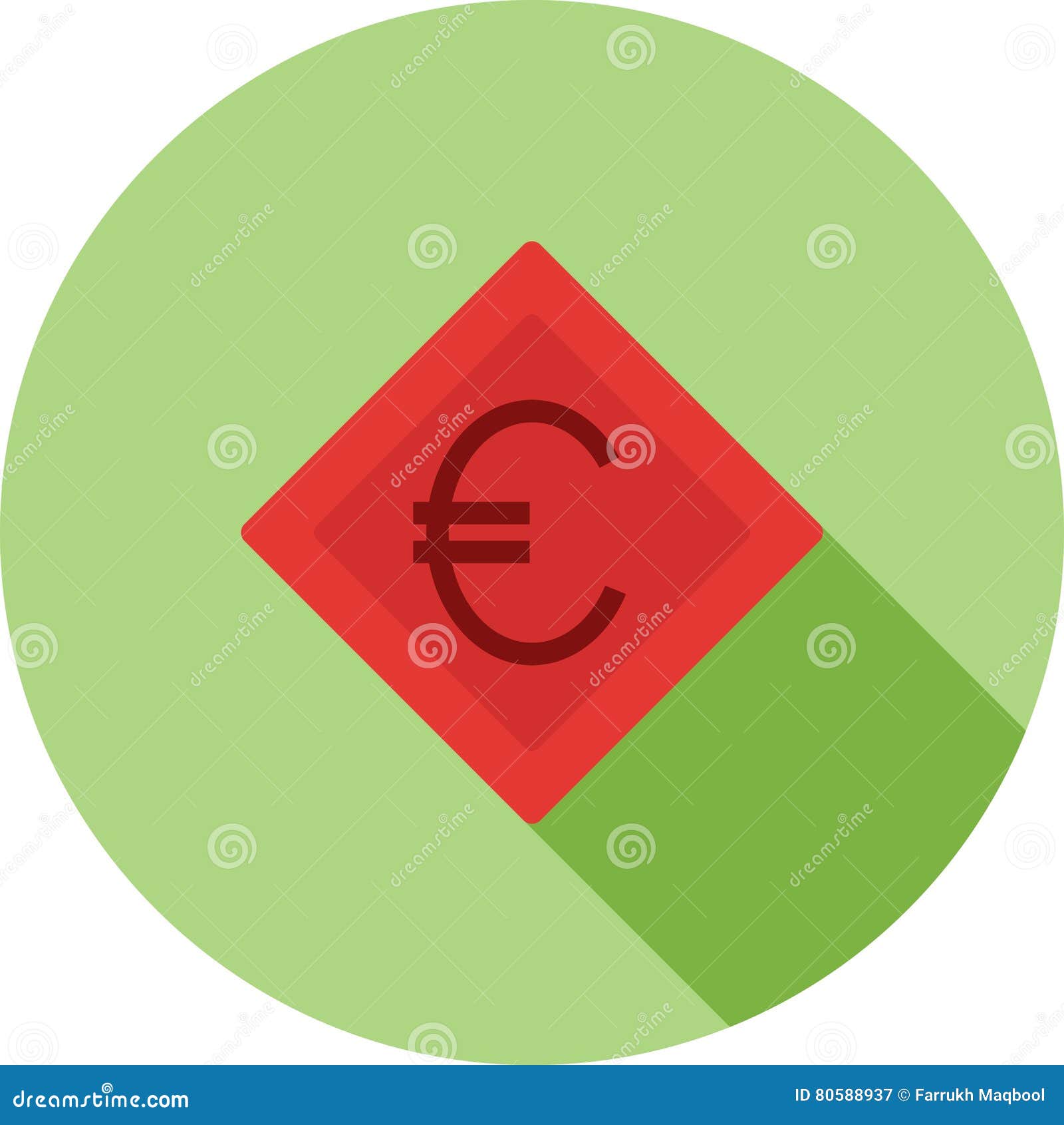 Símbolo euro ilustración del vector. Ilustración de venta - 80588937