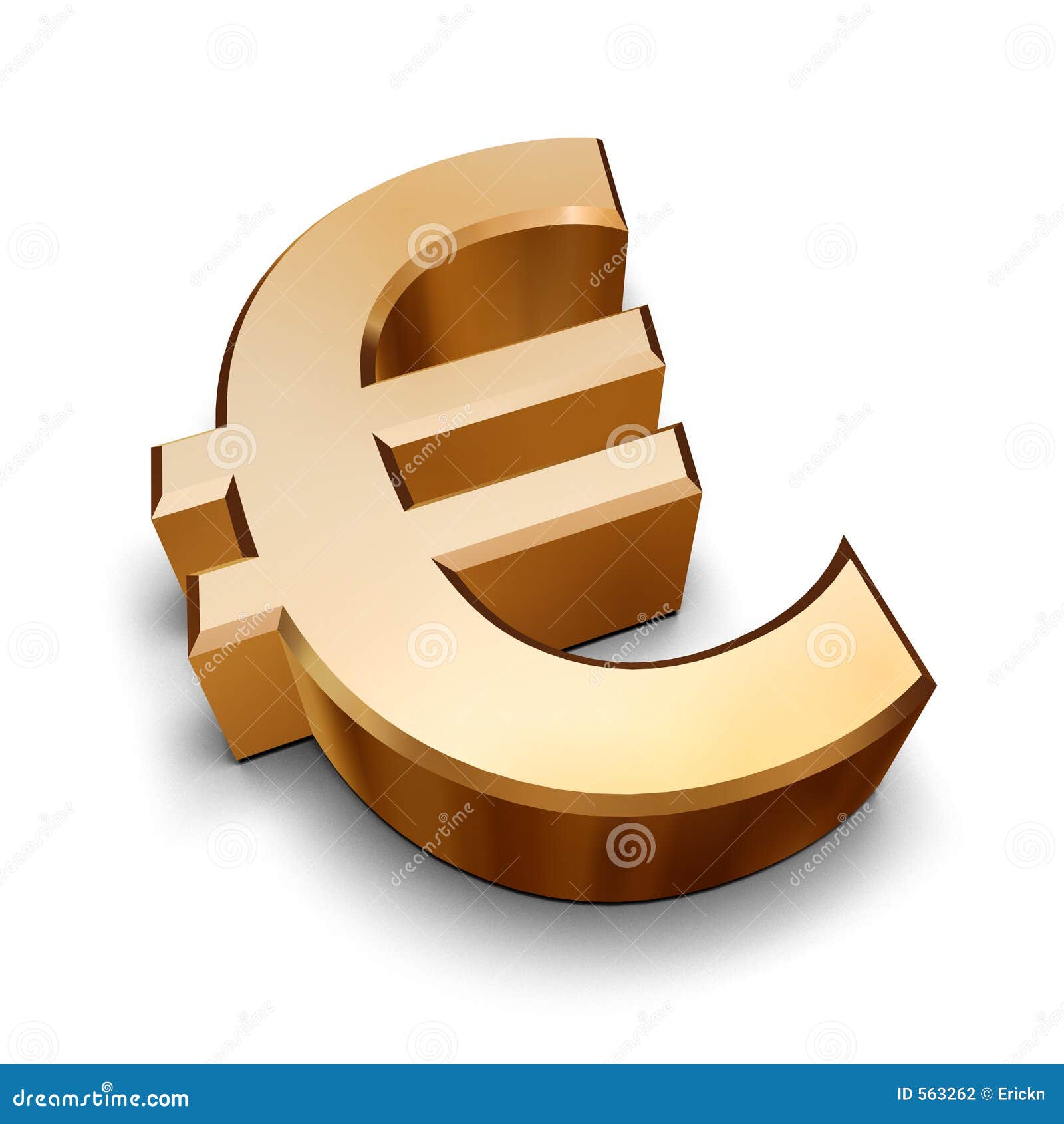 Símbolo euro de oro 3D stock de ilustración. Ilustración de financiero ...