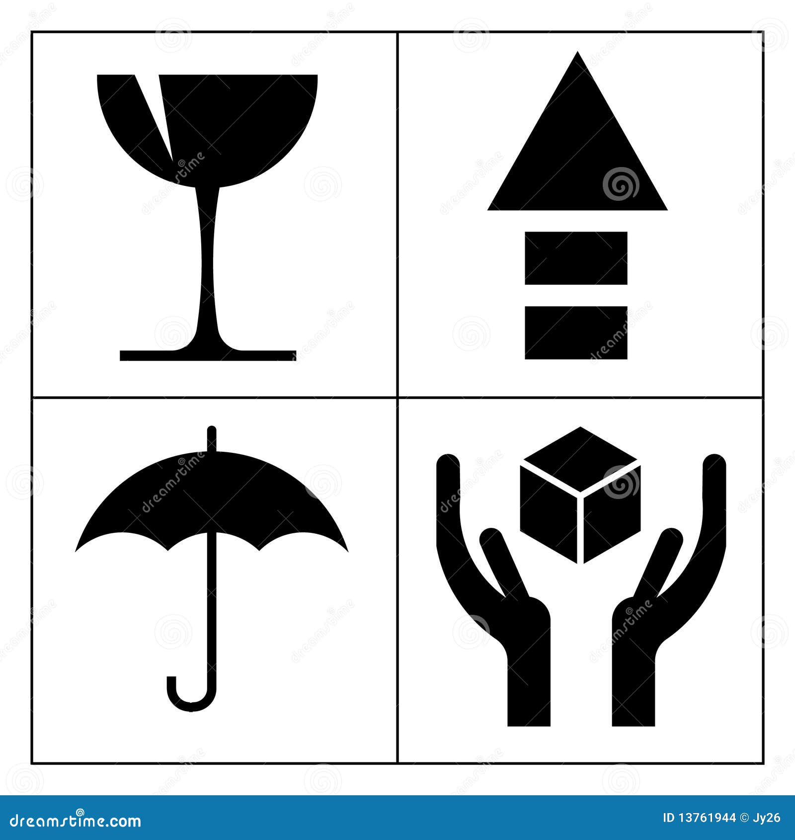 Símbolo frágil ilustración del vector. Ilustración de muestra - 13761944