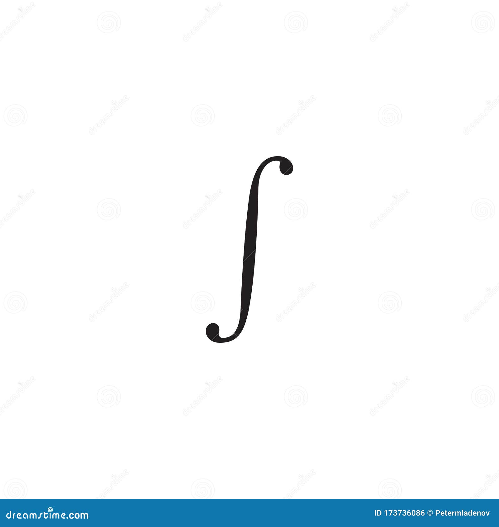 Símbolo Integral Icono De Vector Sobre Fondo Blanco Ilustración del ...