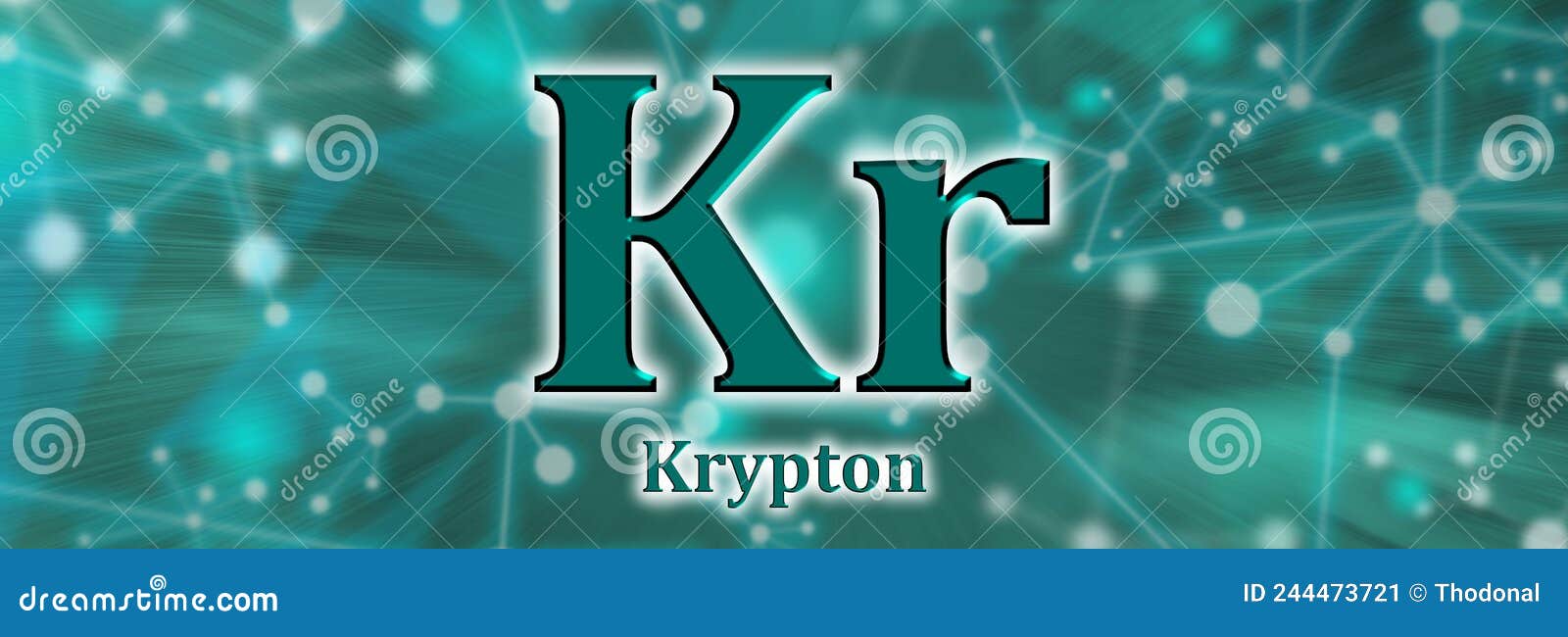 Símbolo Kr. Elemento Químico Krypton Ilustração Stock - Ilustração de ...