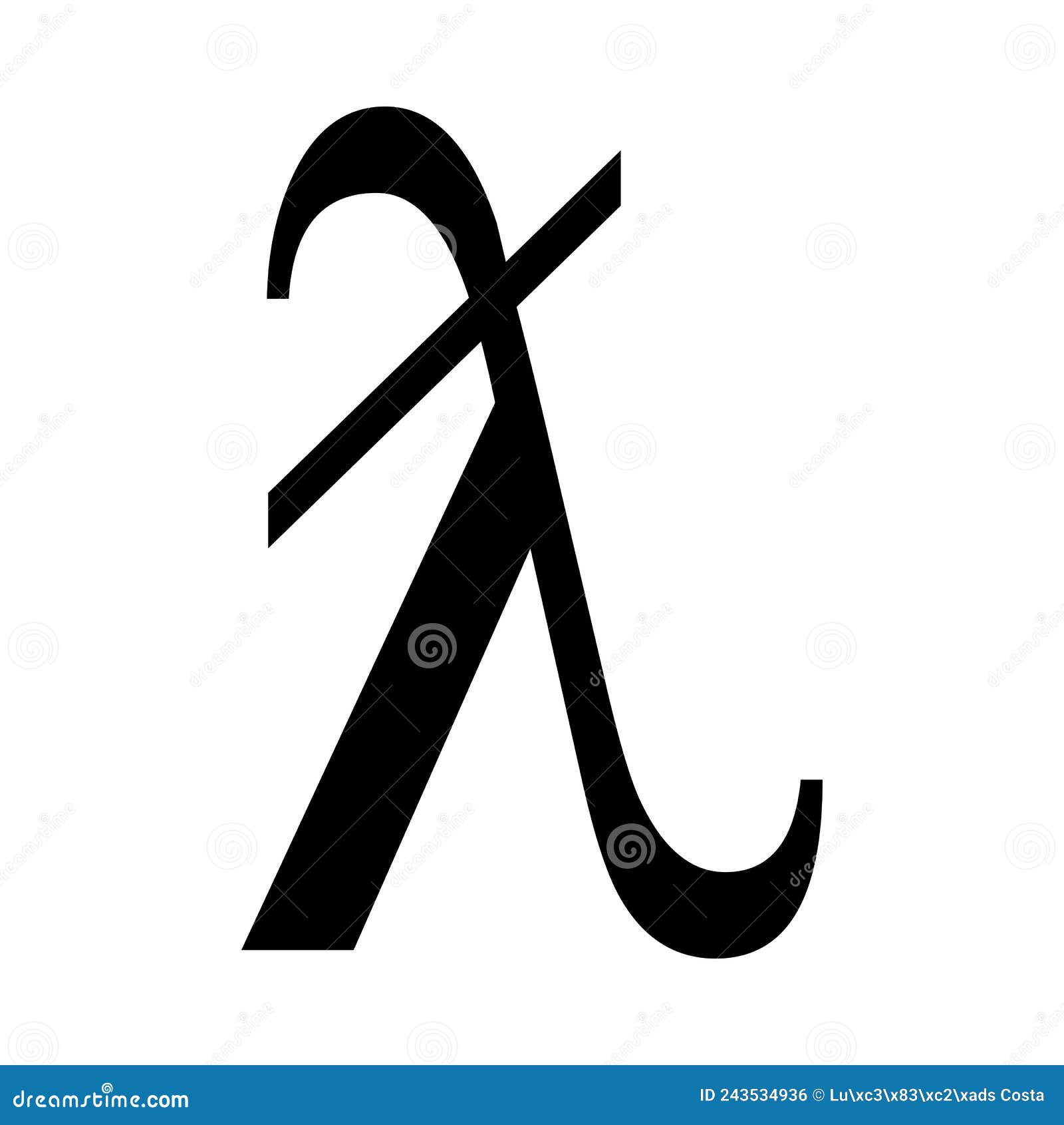 Símbolo Lambda Latino Con Trazo Ilustración del Vector - Ilustración de ...