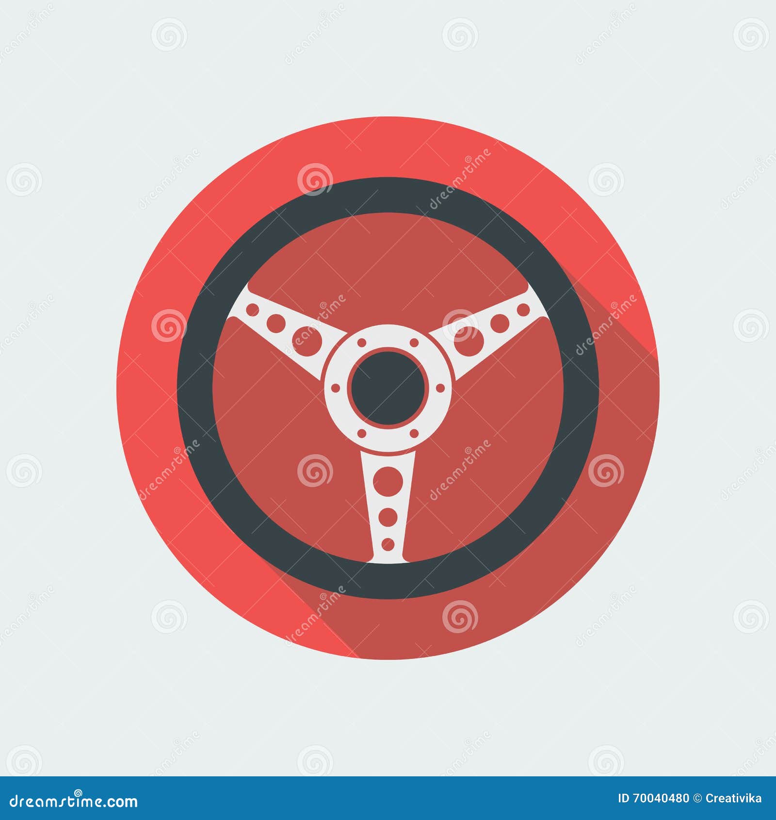 Símbolo Liso Do ícone Do Volante Do Carro Ilustração do Vetor ...