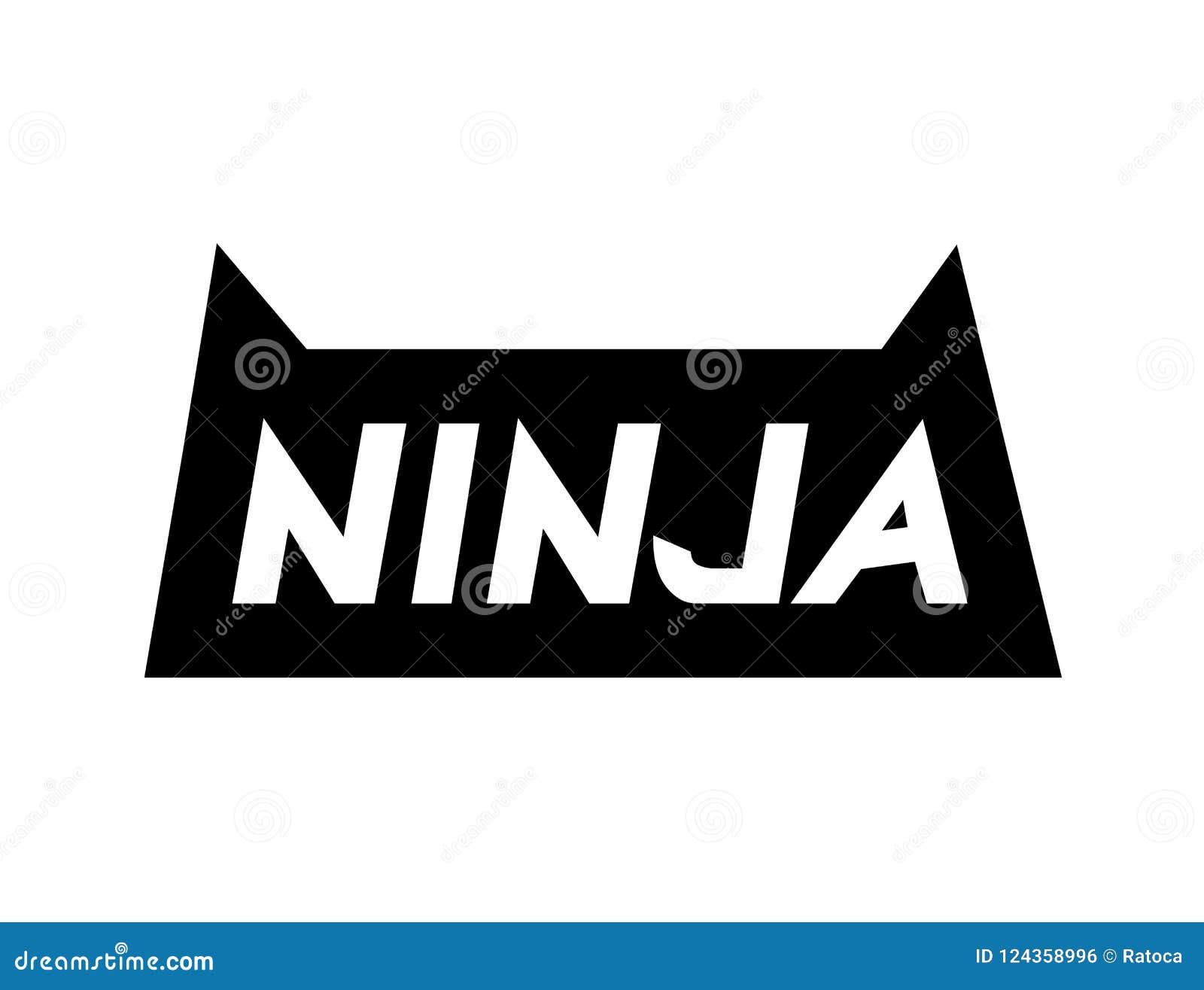 Símbolo liso do ninja ilustração do vetor. Ilustração de ninja - 124358996