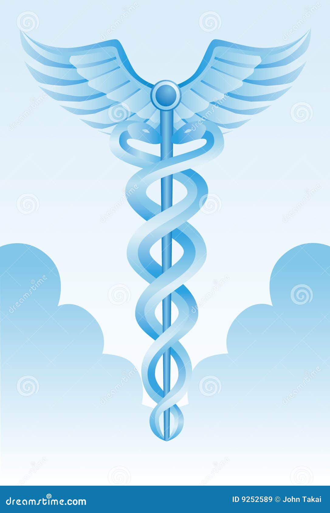 Símbolo médico do Caduceus ilustração do vetor. Ilustração de serpentes ...