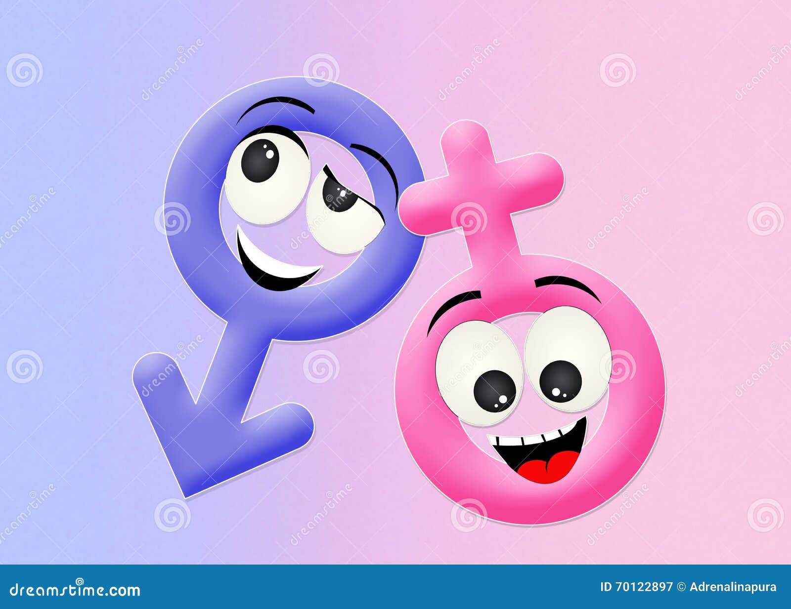 Símbolo masculino e fêmea ilustração stock. Ilustração de sexo - 70122897